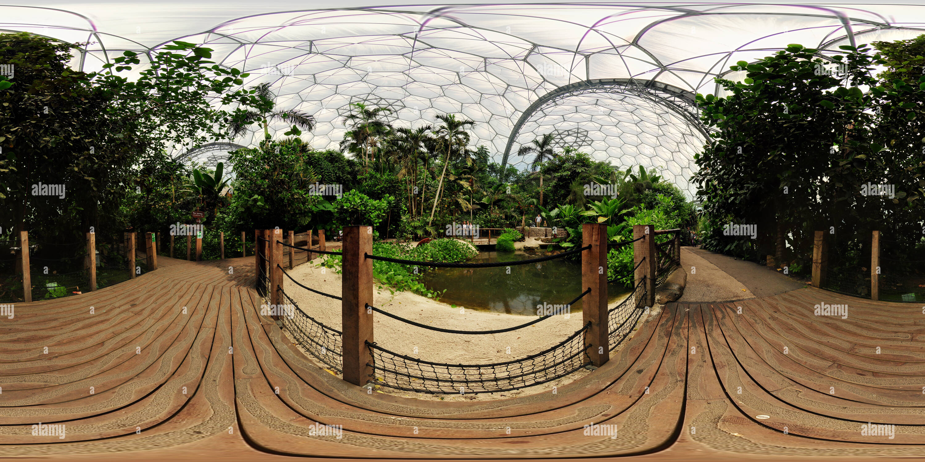 360° view of Rainforest Biome of the Eden Project - Alamy