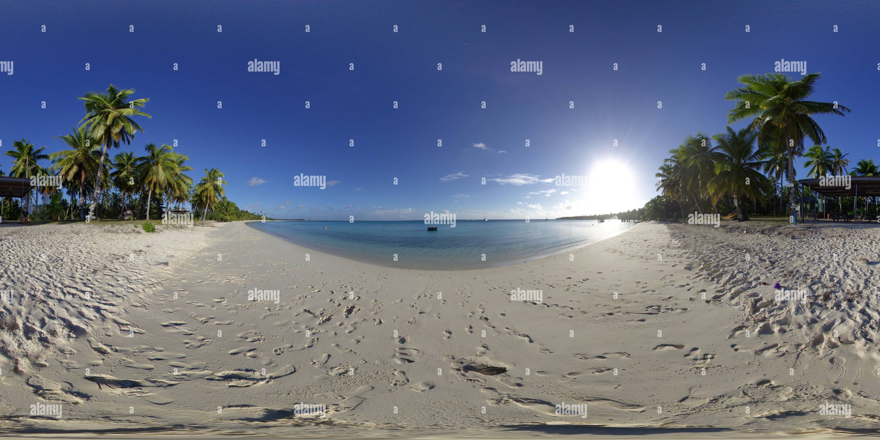 360° view of Direction Island, Cocos (Keeling - Alamy