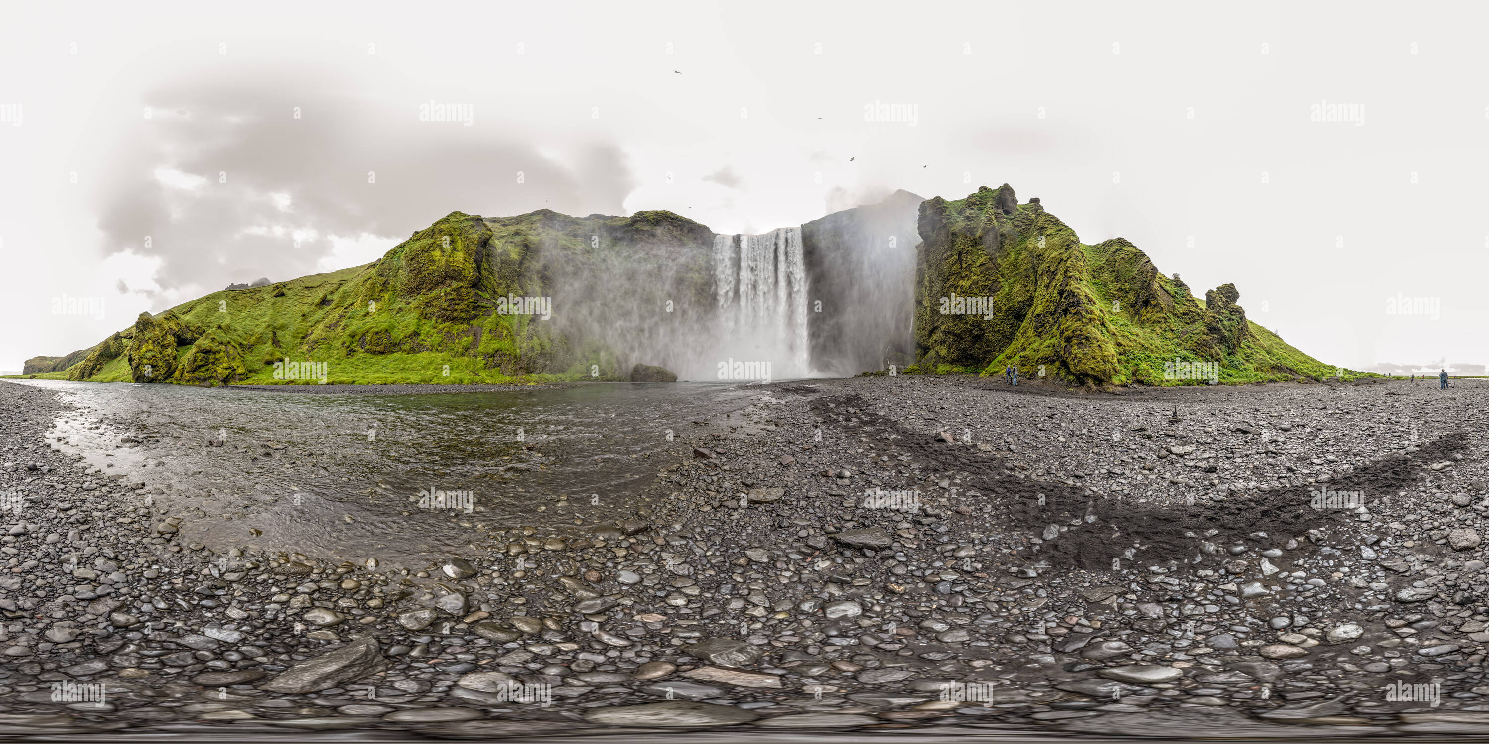 360° view of Skogafoss Waterfall, Skogar, South Iceland - Alamy