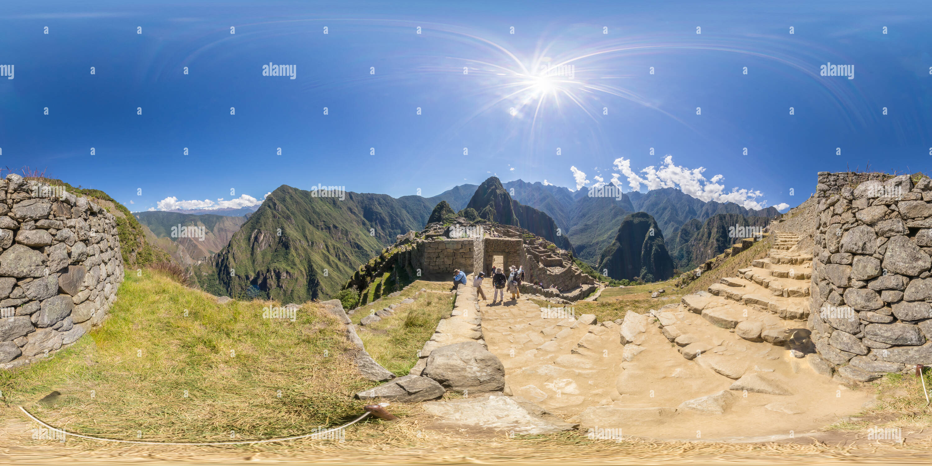 360° view of Old City Gate, Machu Picchu, Peru - Alamy