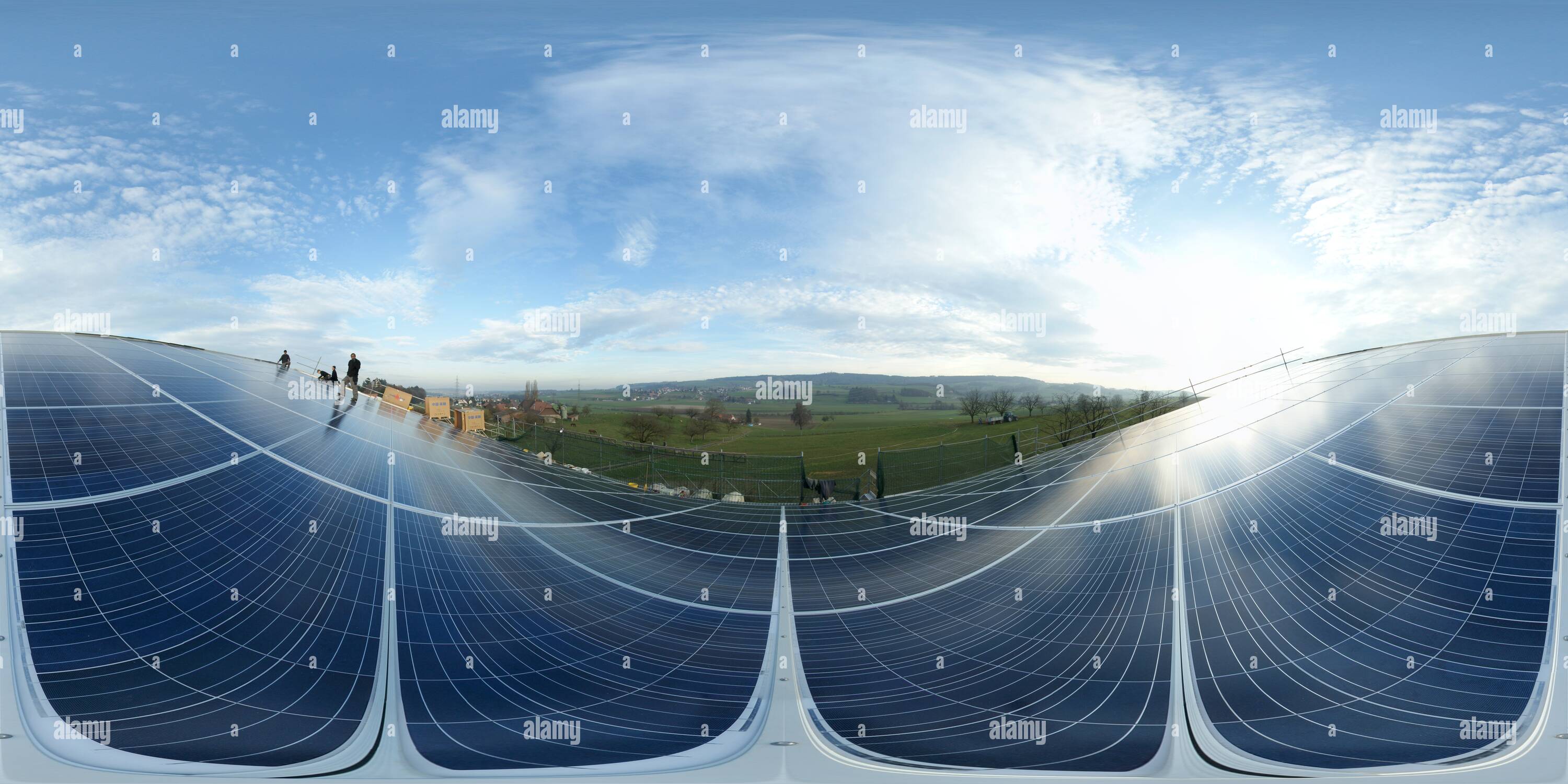 360° view of mounting photovoltaic system - Alamy