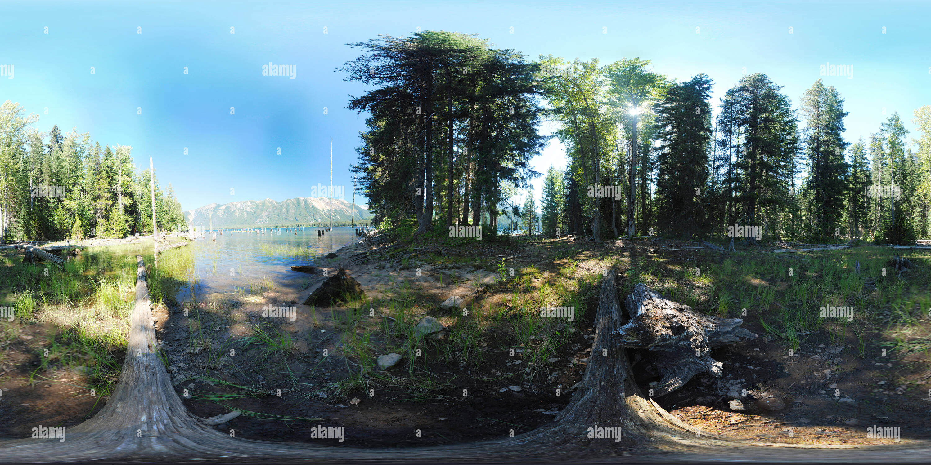 360° view of Bumping Lake Panorama 6, Swimming Hole - Alamy