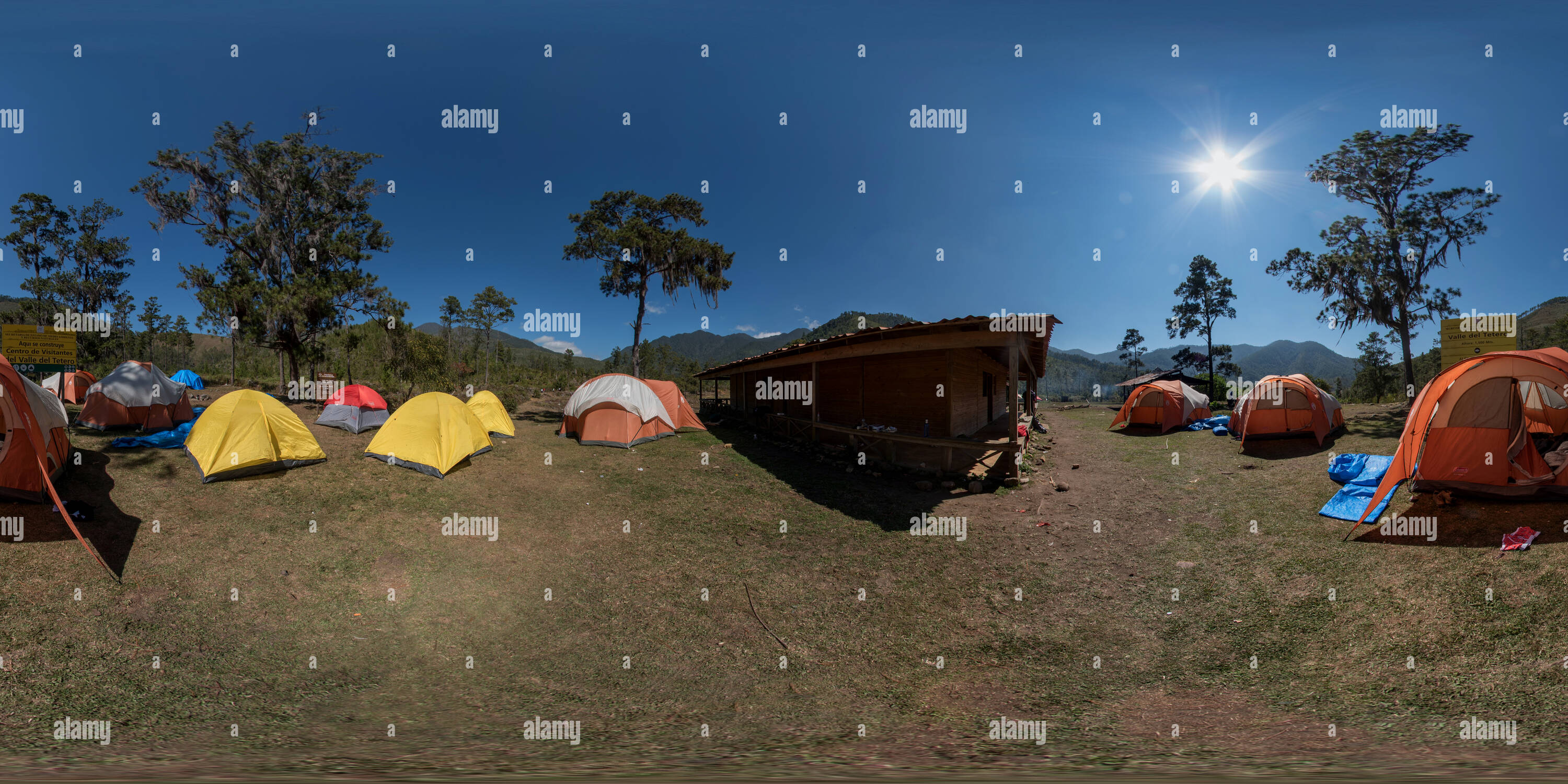 360° view of Camping in Tetero Valley - Alamy