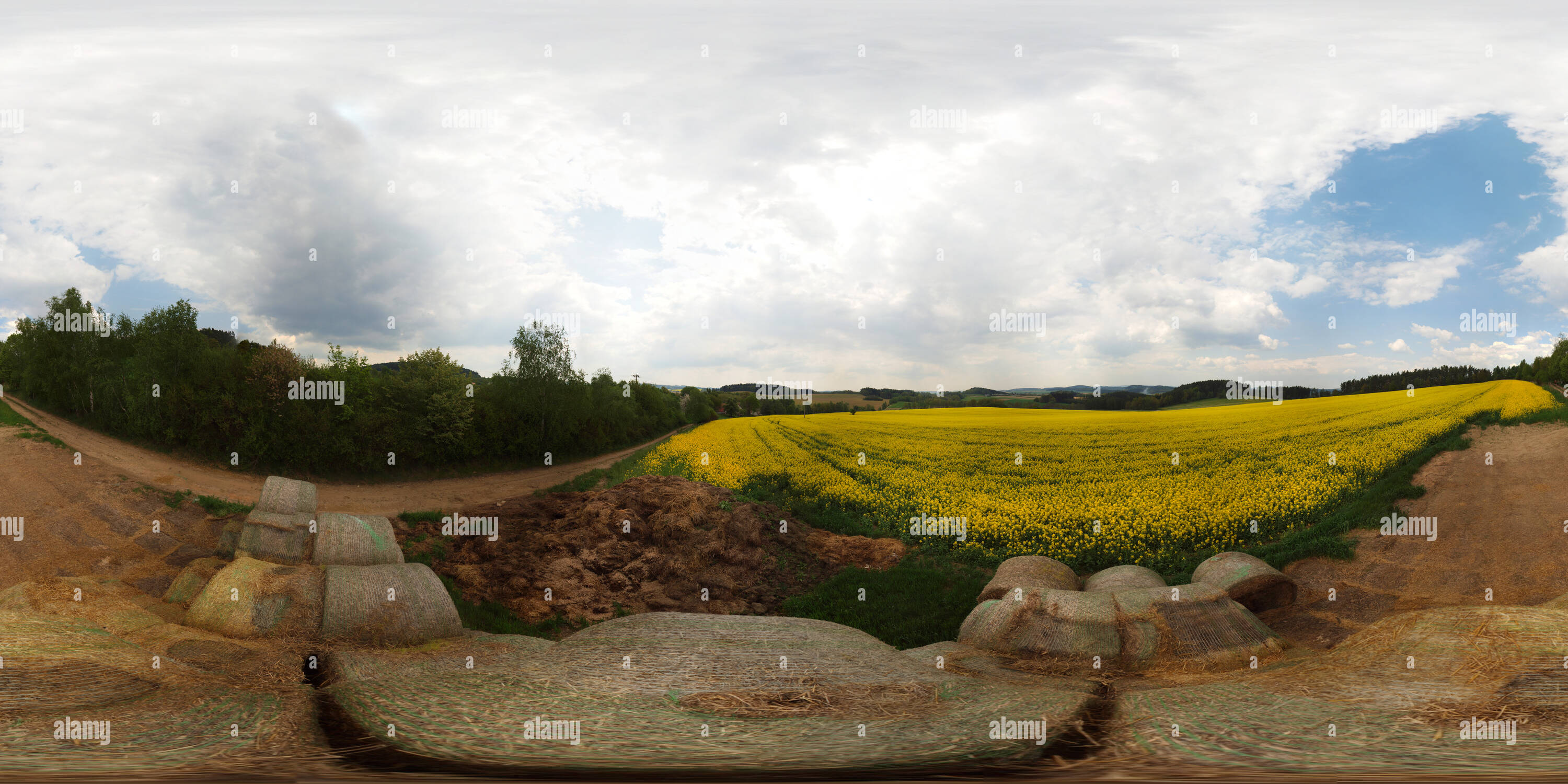 360° view of Czech landscape near Blanik - Alamy