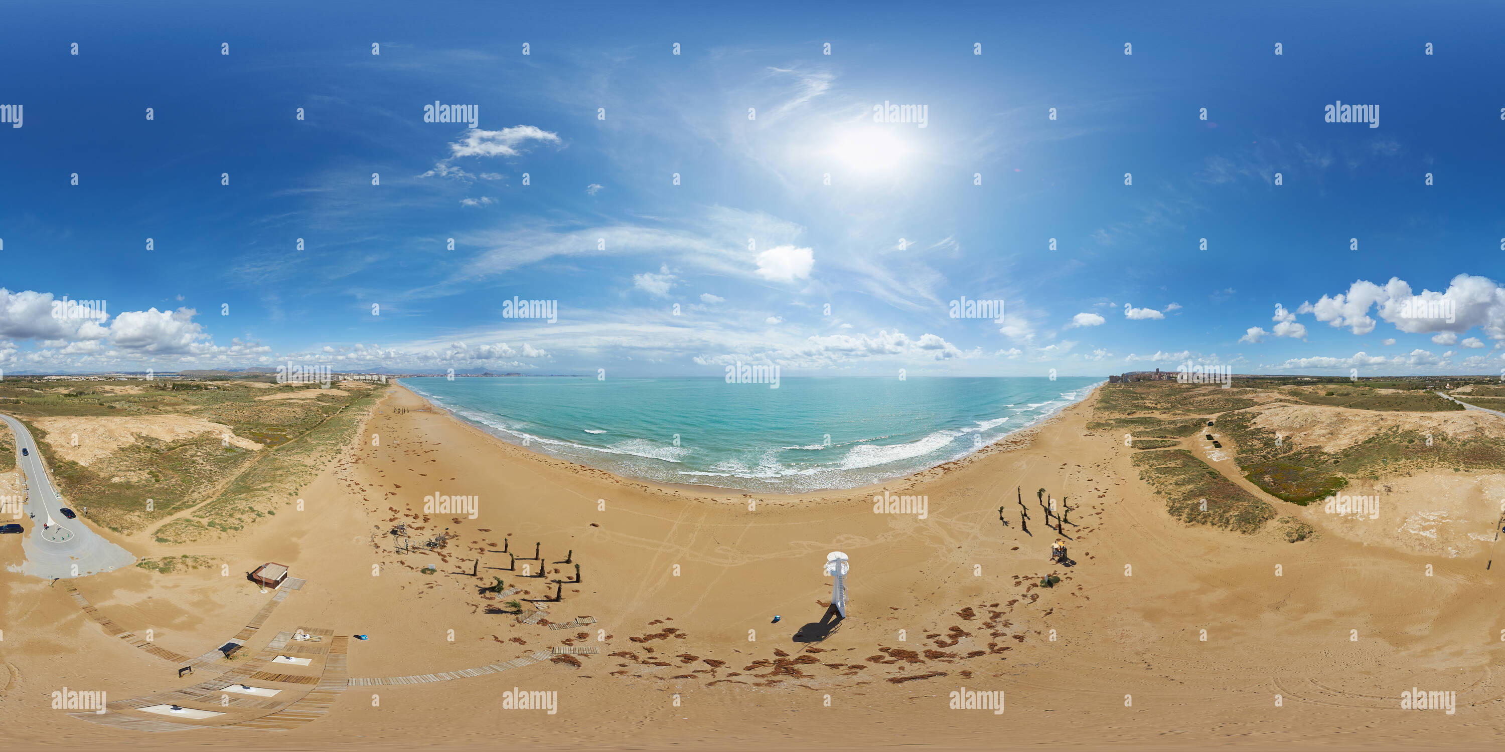 360° view of Aerial view of El Altet Beach, Spain - Alamy