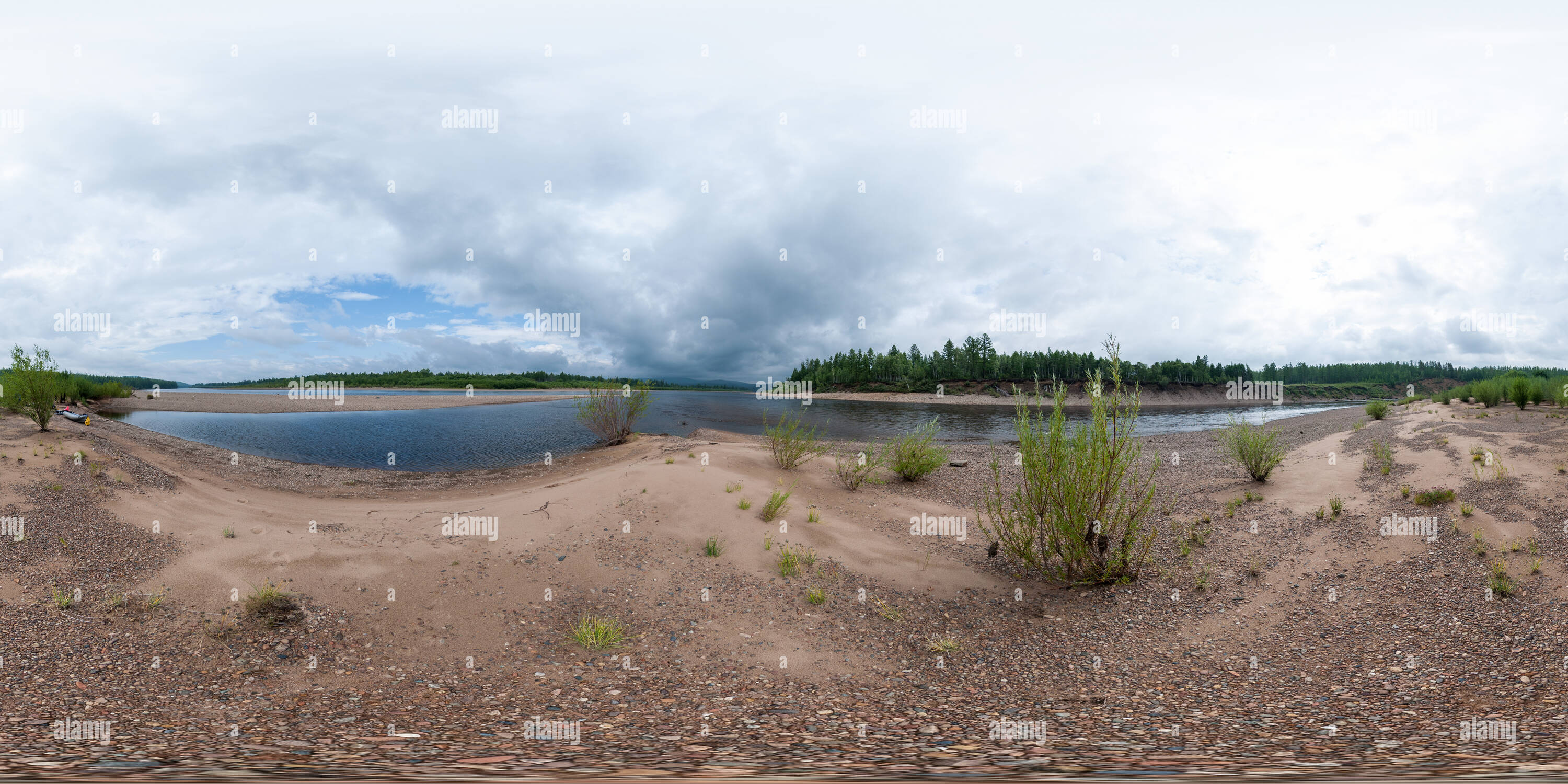 360° view of Vitim river bank #8 - Alamy
