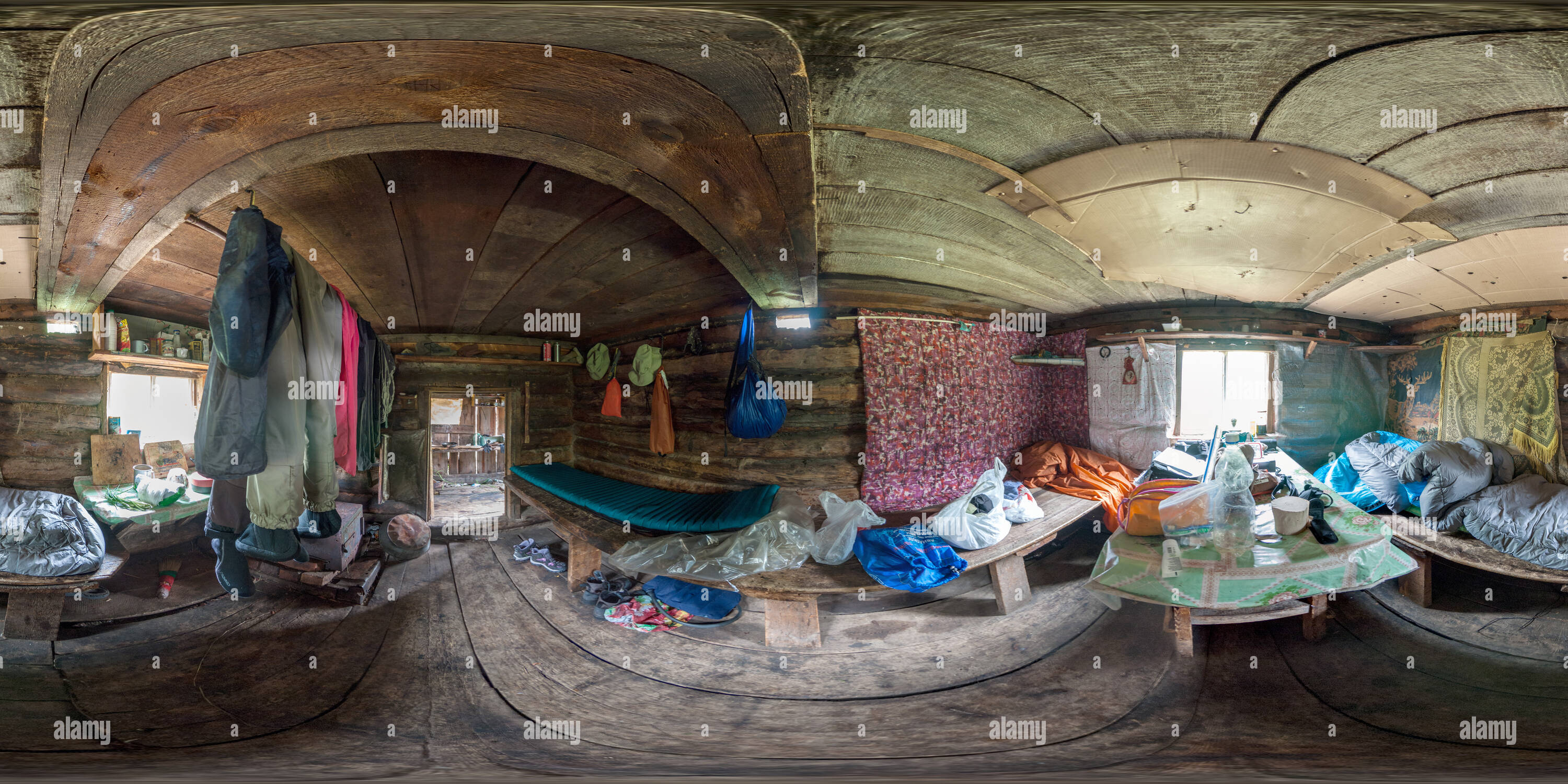 360° view of Inside a hut - Alamy