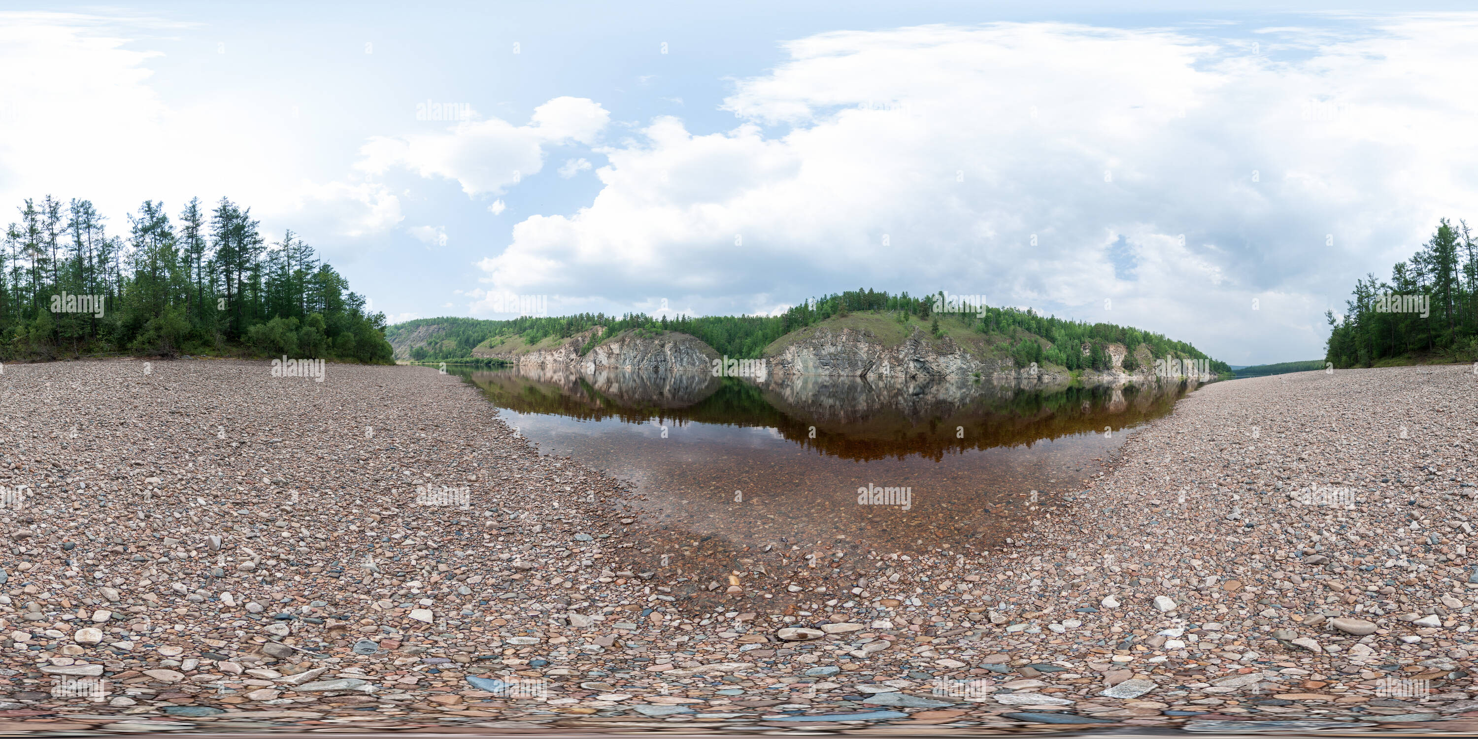 360° view of Vitim river bank #16 - Alamy