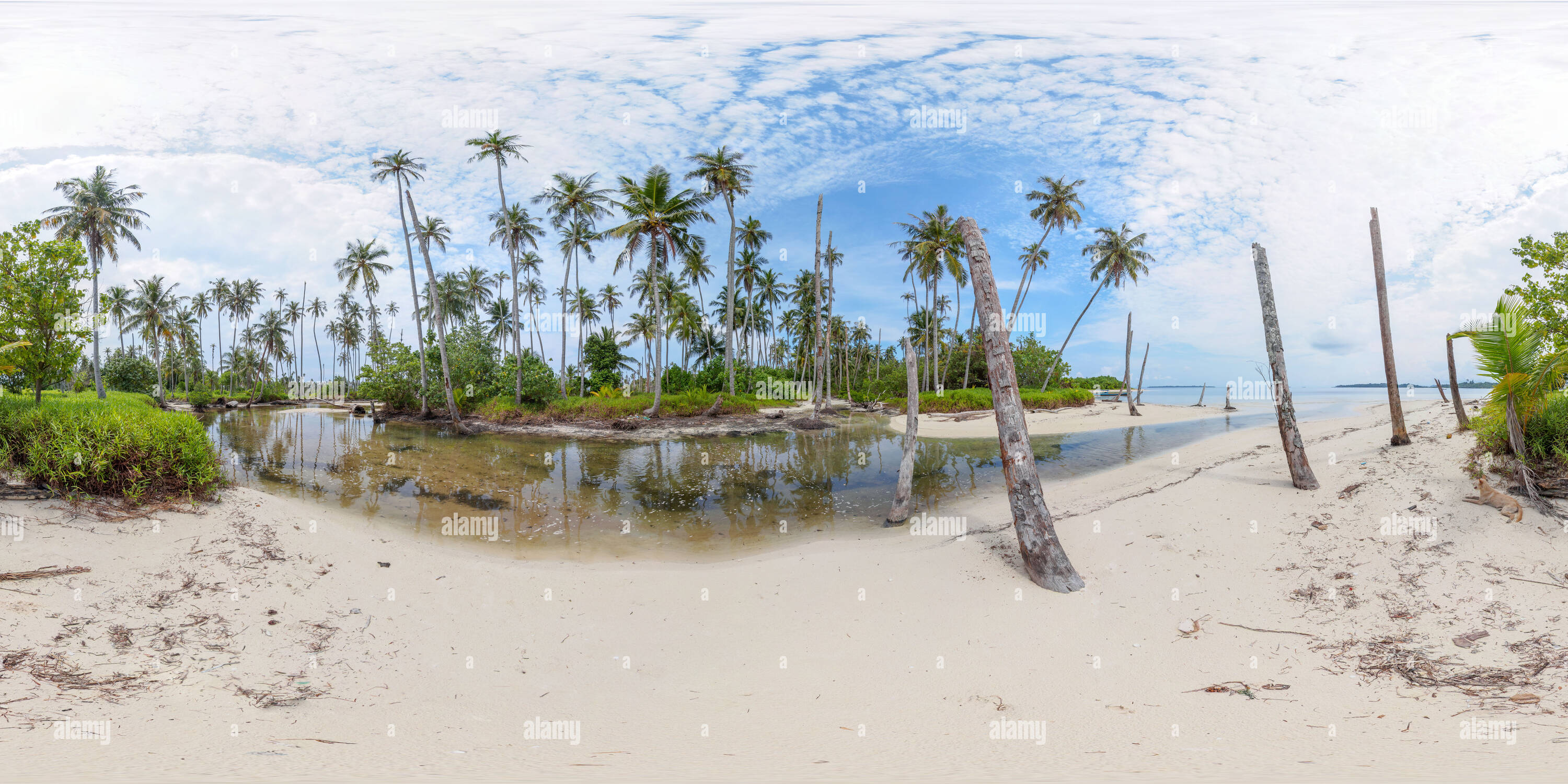 360° view of Stream on the Balong island, Banyak Islands - Alamy