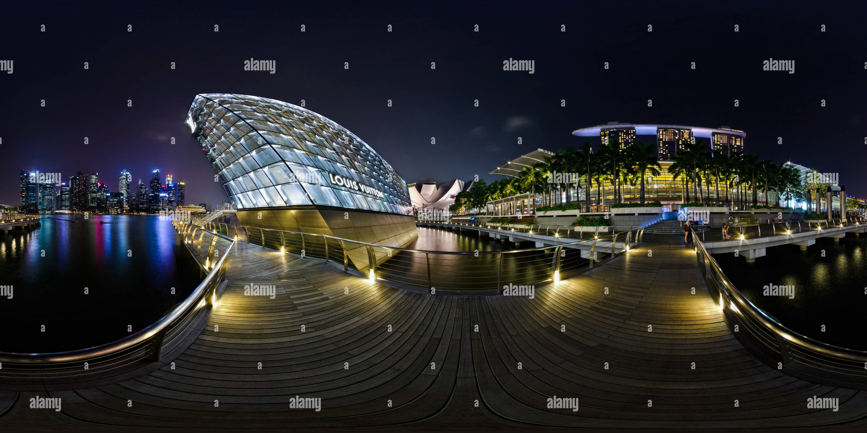 360° view of Marina Bay Singapore - Alamy