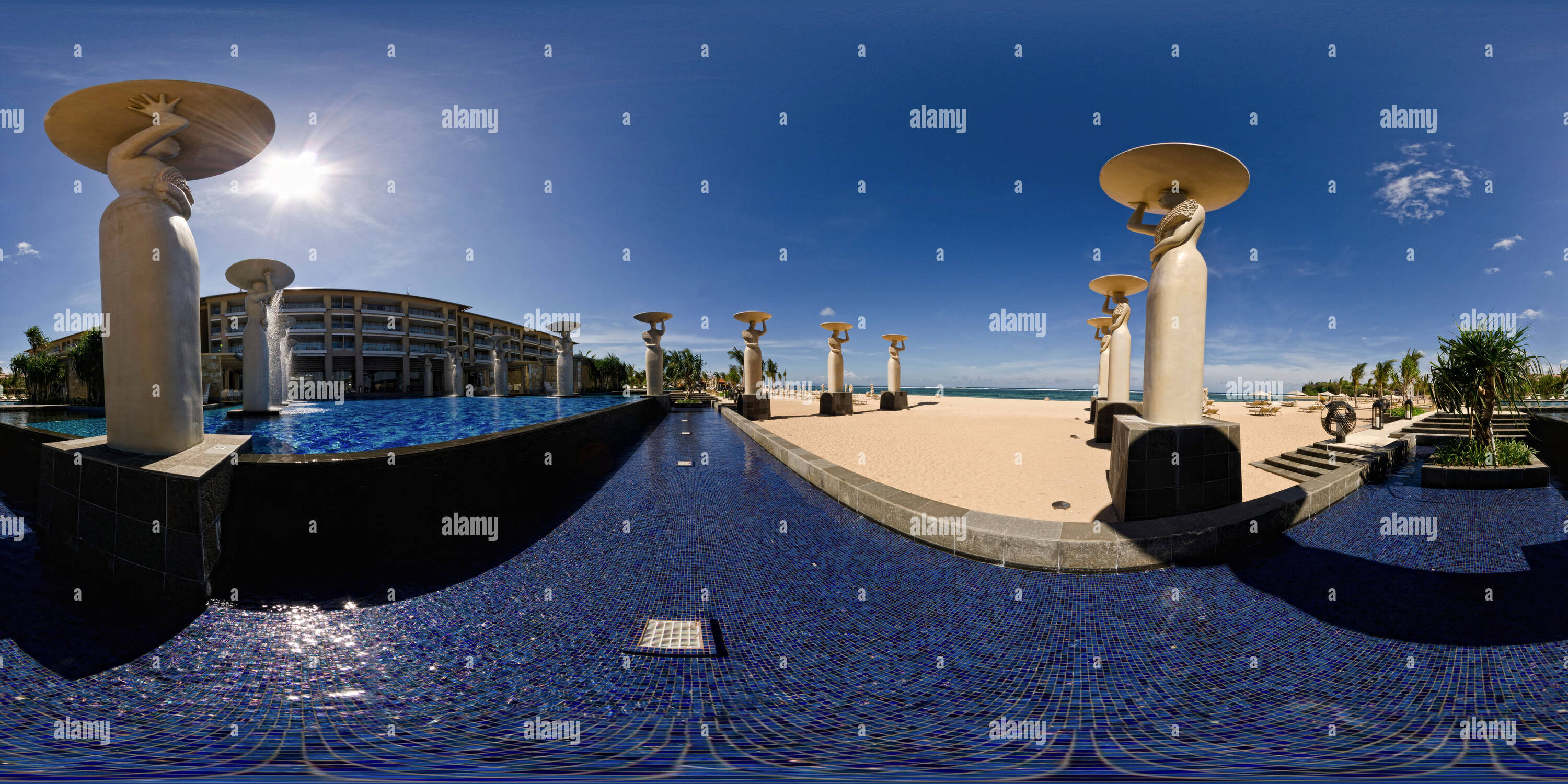 360° view of Oasis Pool at The Mulia Resort, Bali - Alamy