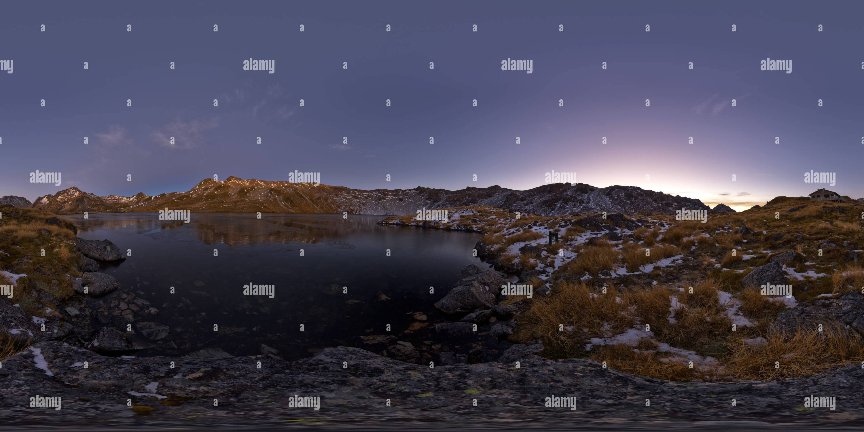 360° view of Lake Angelus at Dawn - Alamy