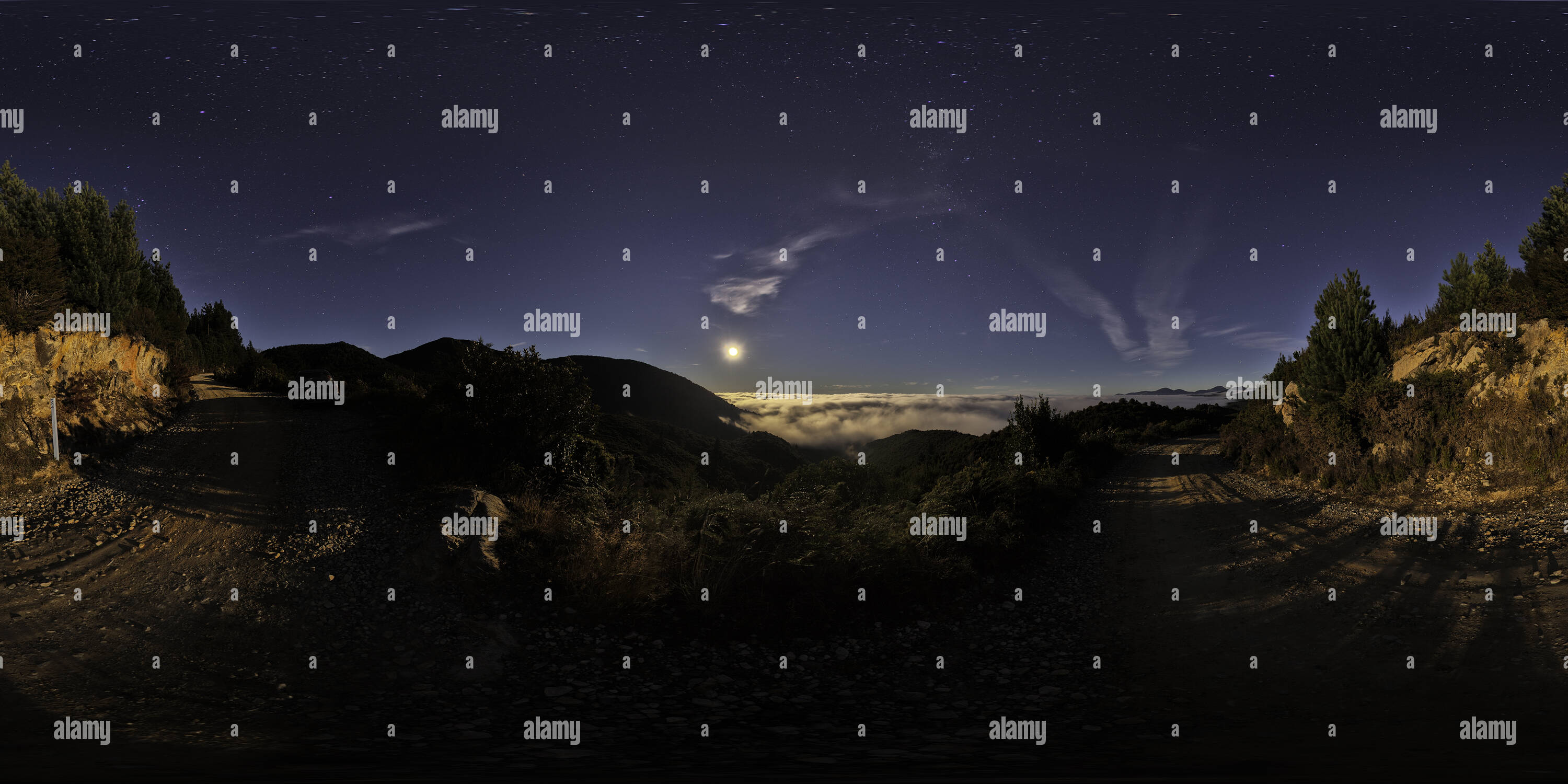 360° view of Moonlight Over Abel Tasman - Alamy