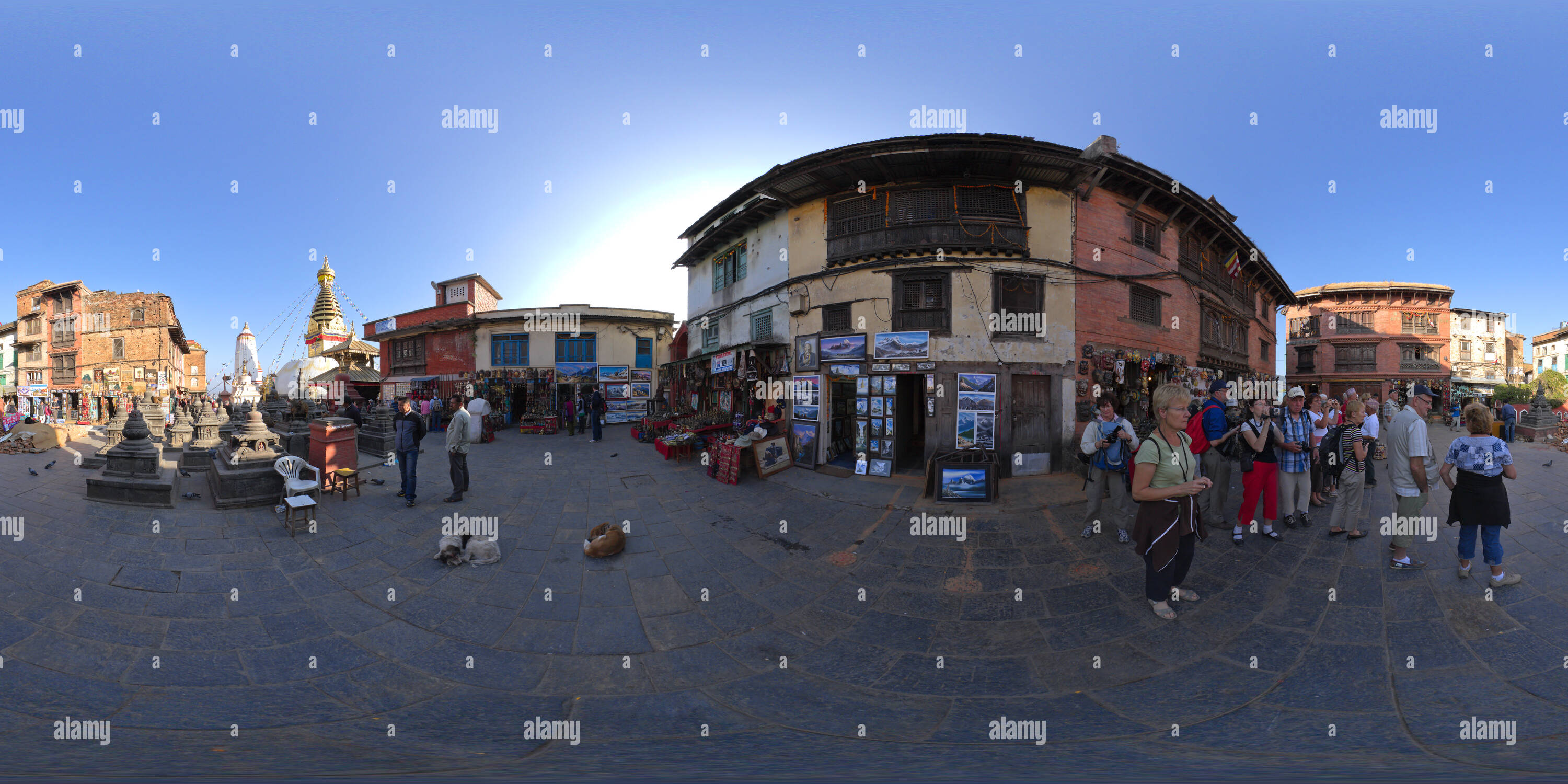 360° view of Svayambhunath Stupa Kathmandu - Alamy
