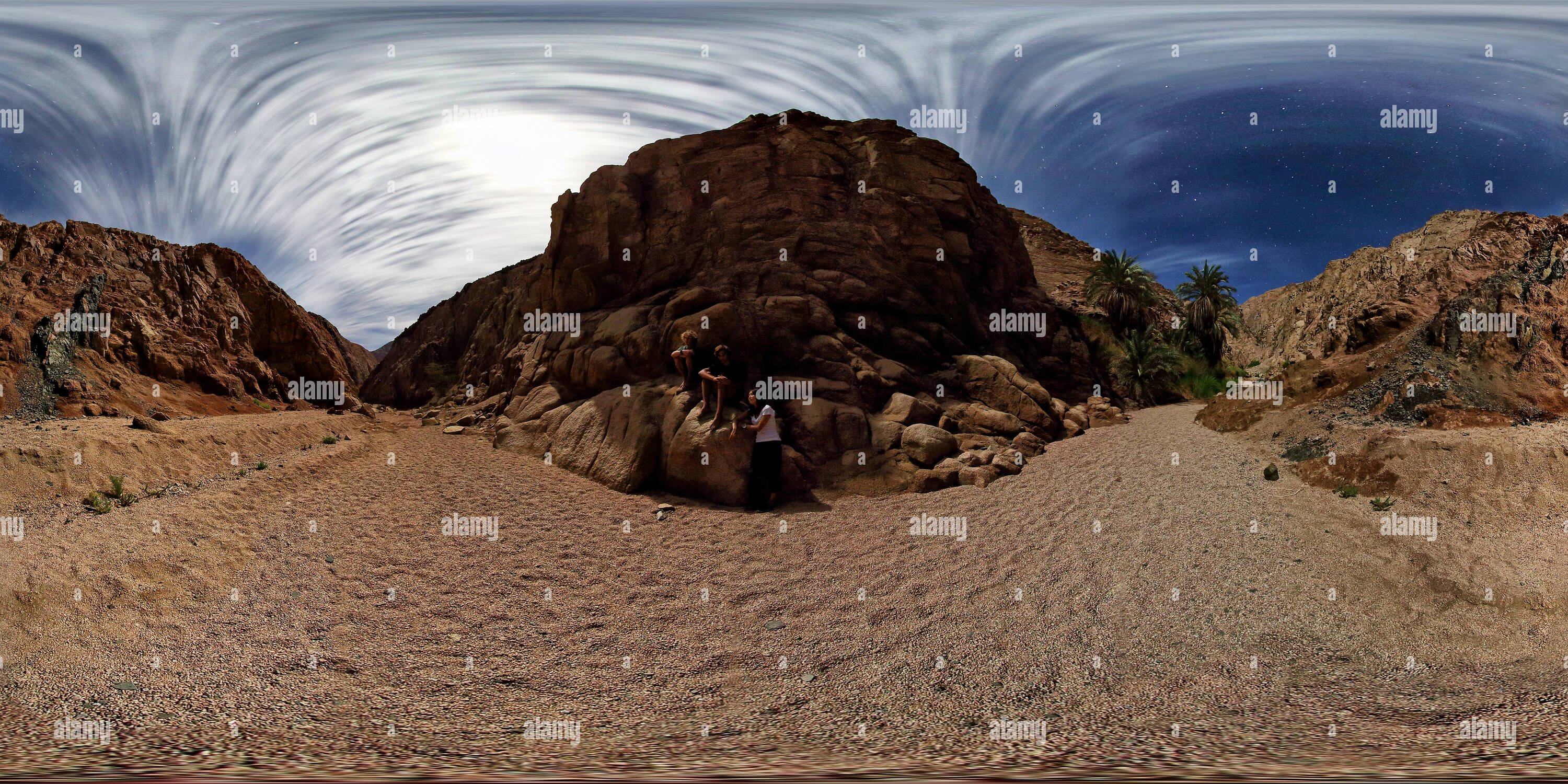 360° view of Wady Gnai At Night - Dahab, Egypt - Alamy