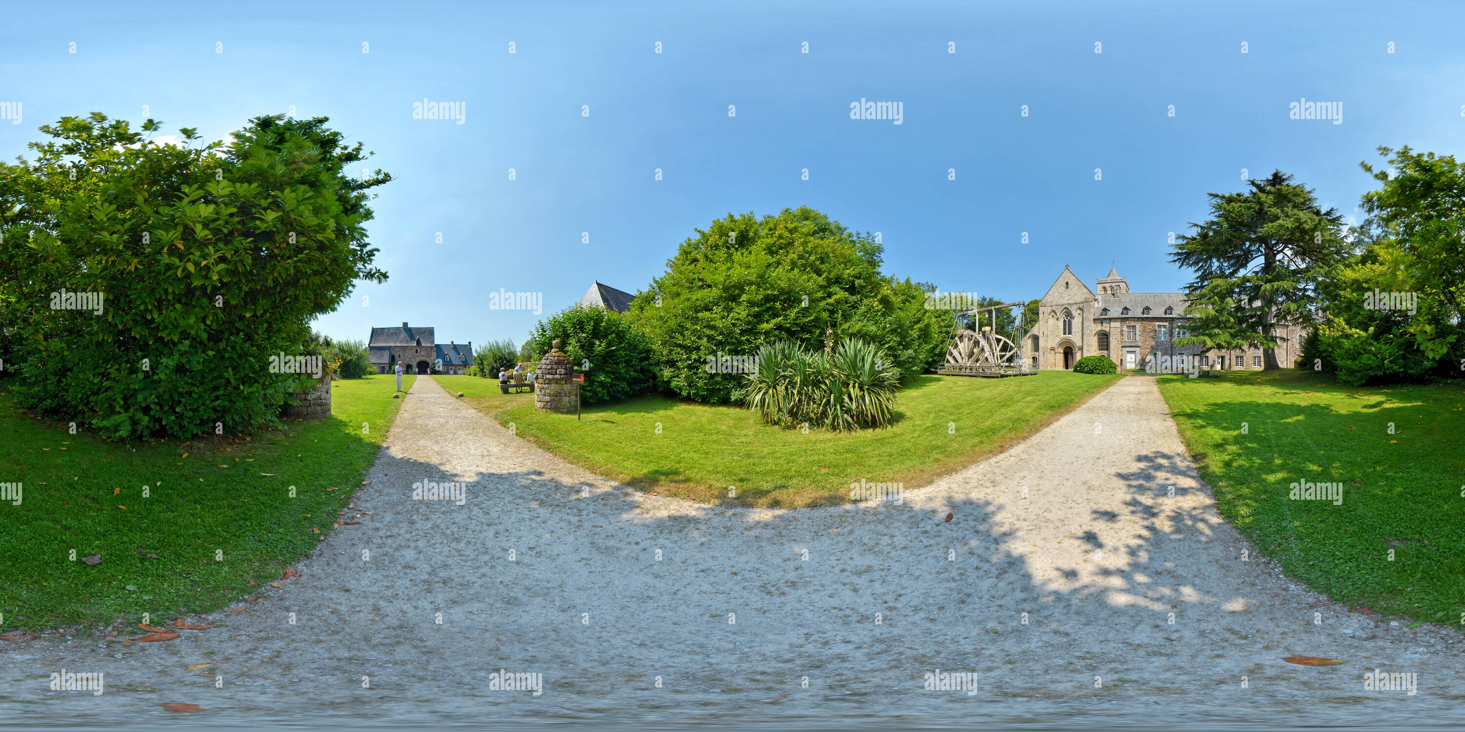 360° view of Abbaye de la Lucerne - France - Alamy