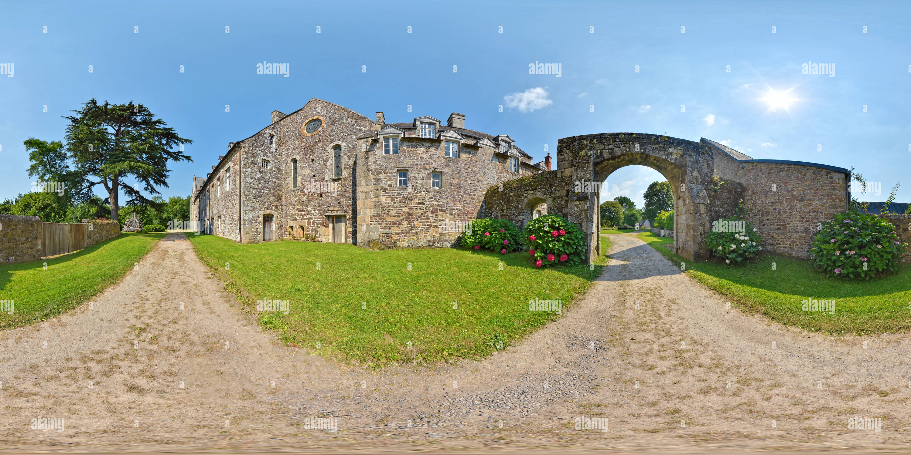 360° view of Abbaye de La Lucerne - France - Alamy
