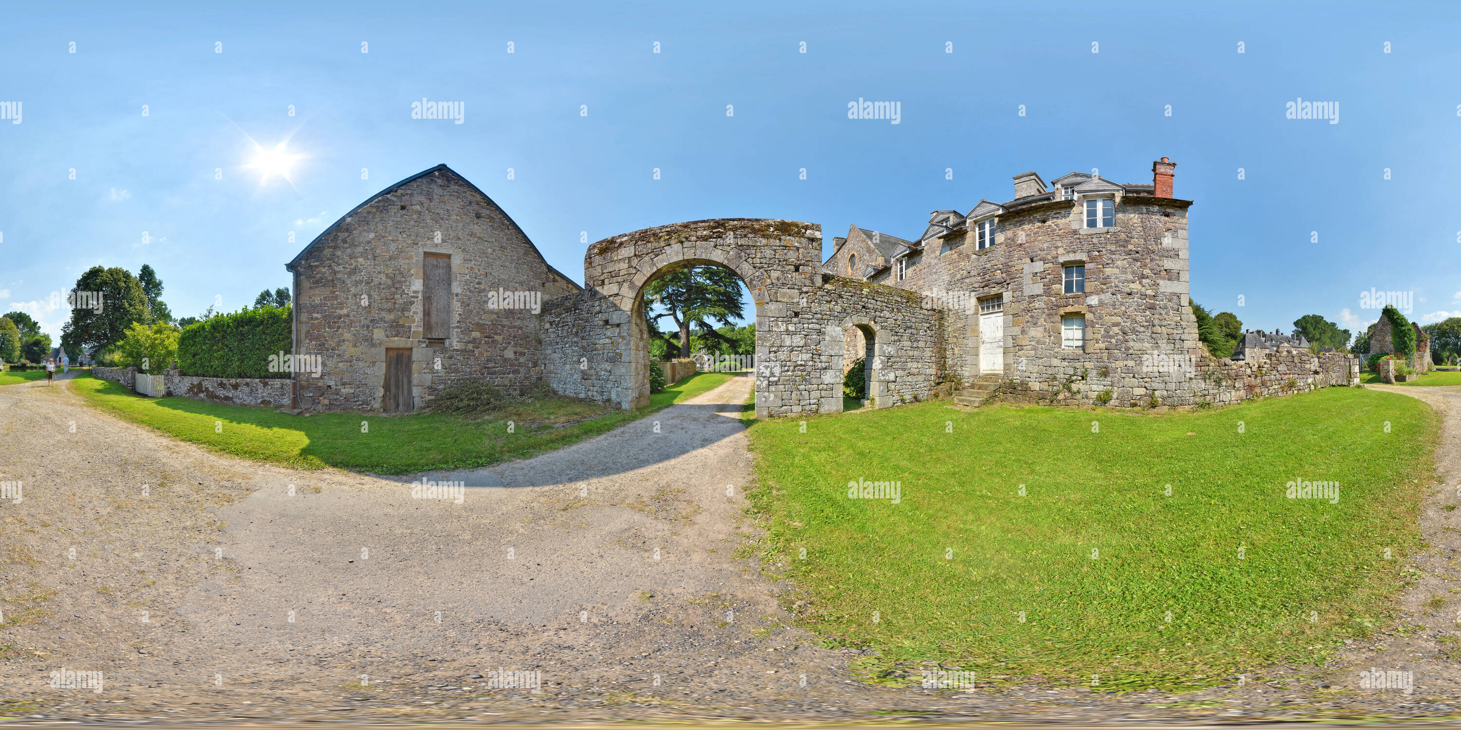 360° view of Abbaye de La Lucerne - France - Alamy