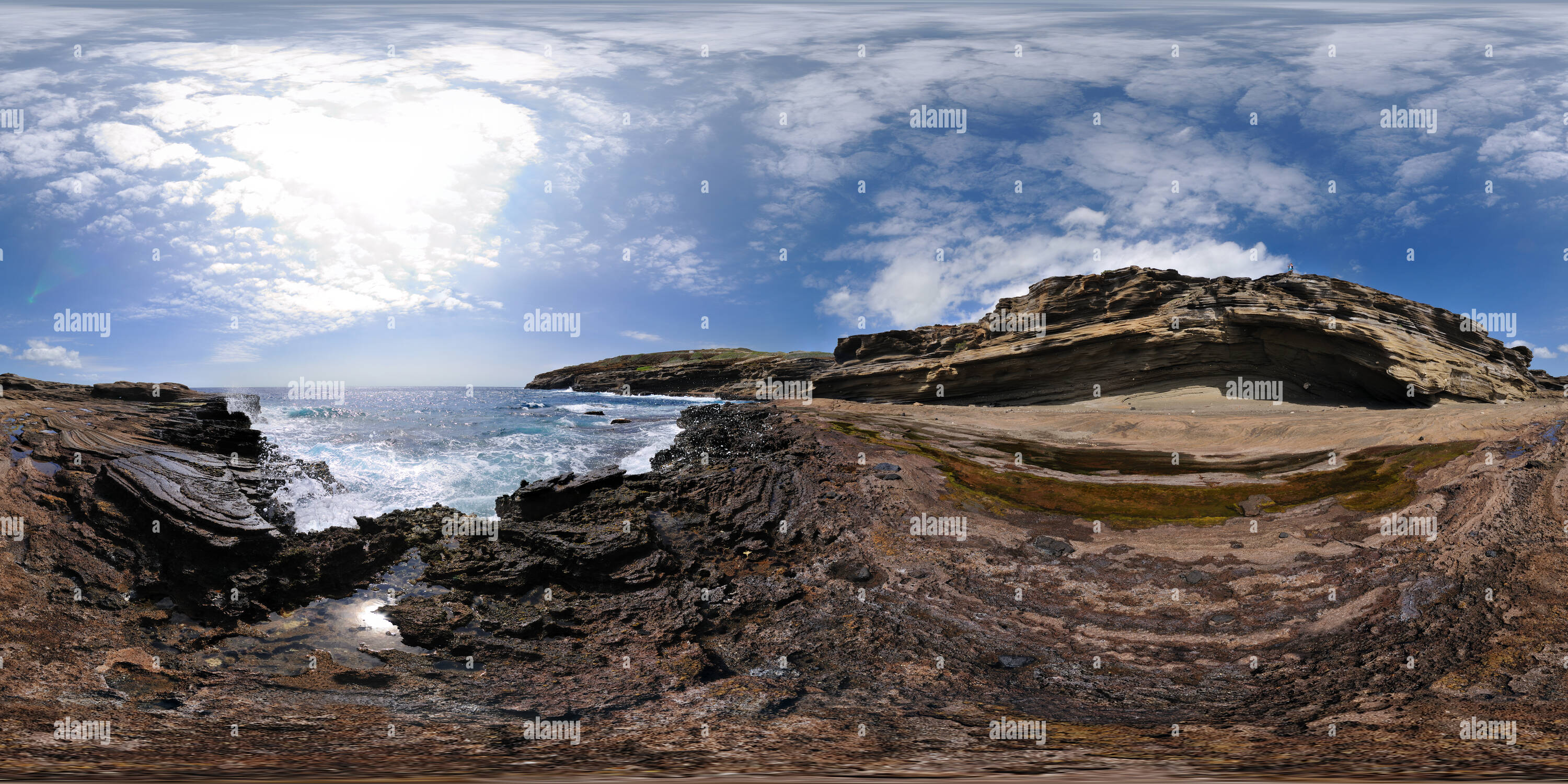 360° view of Oahu, East Shore, Hawaii, 2662 - Alamy