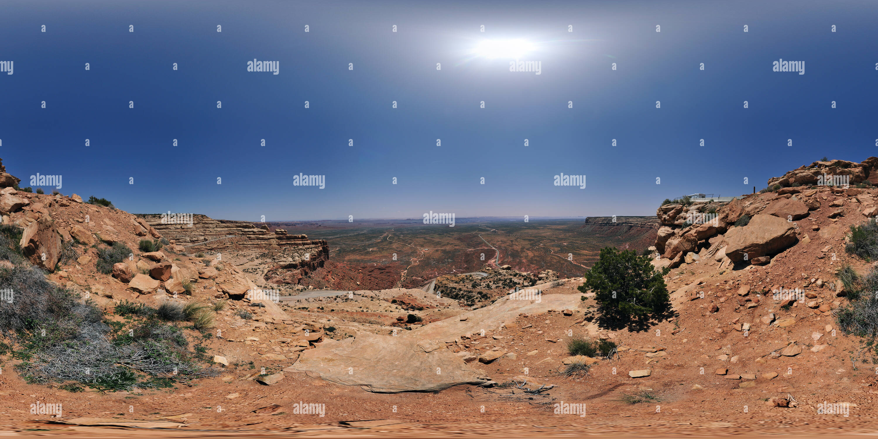 360° view of Moki Dugway, Muley Point Overlook, Utah, 5974 - Alamy