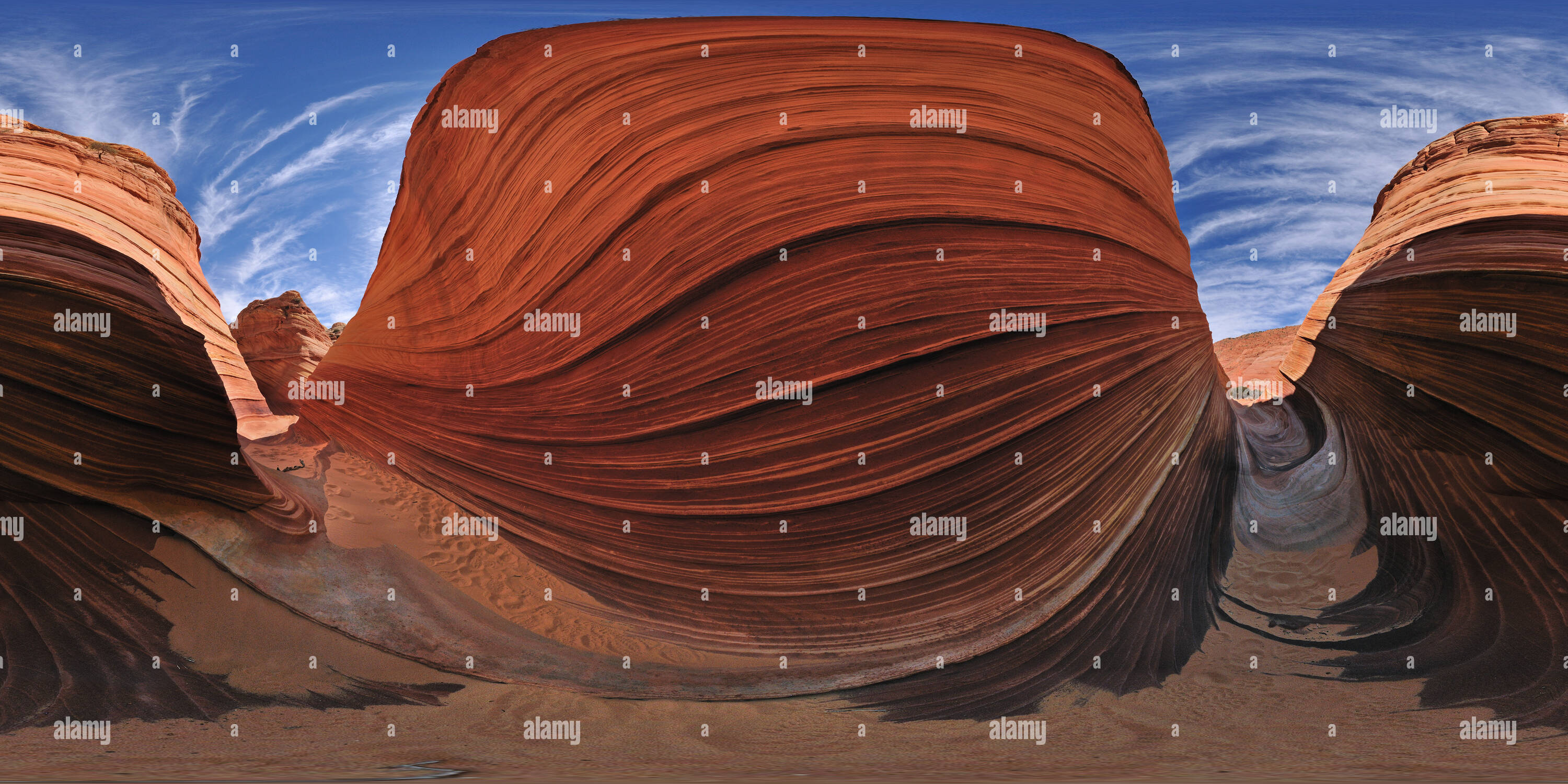 360° view of The Wave, Coyote Buttes North, Arizona, 5352 - Alamy