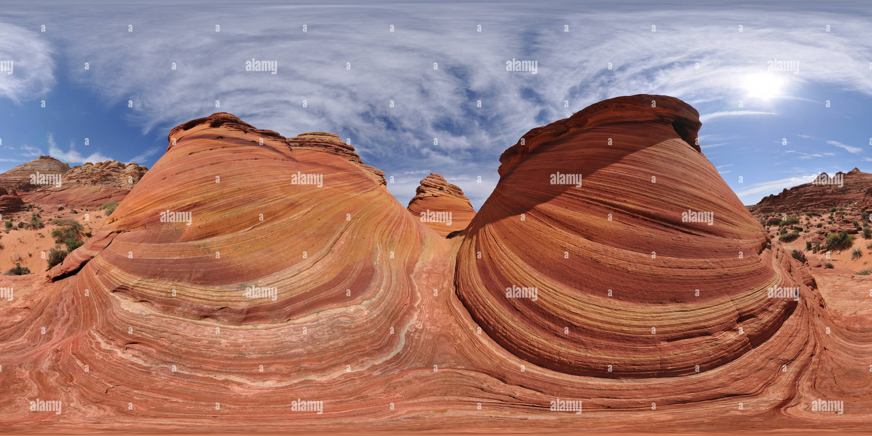 360° view of The Wave, Coyote Buttes North, Arizona, 5373 - Alamy