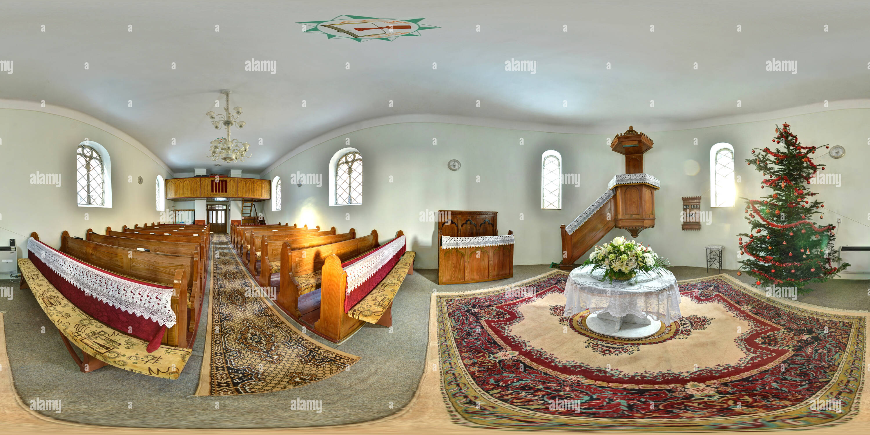 360° view of Calvinist Reformed Church, Negresti Oas, Romania - Alamy