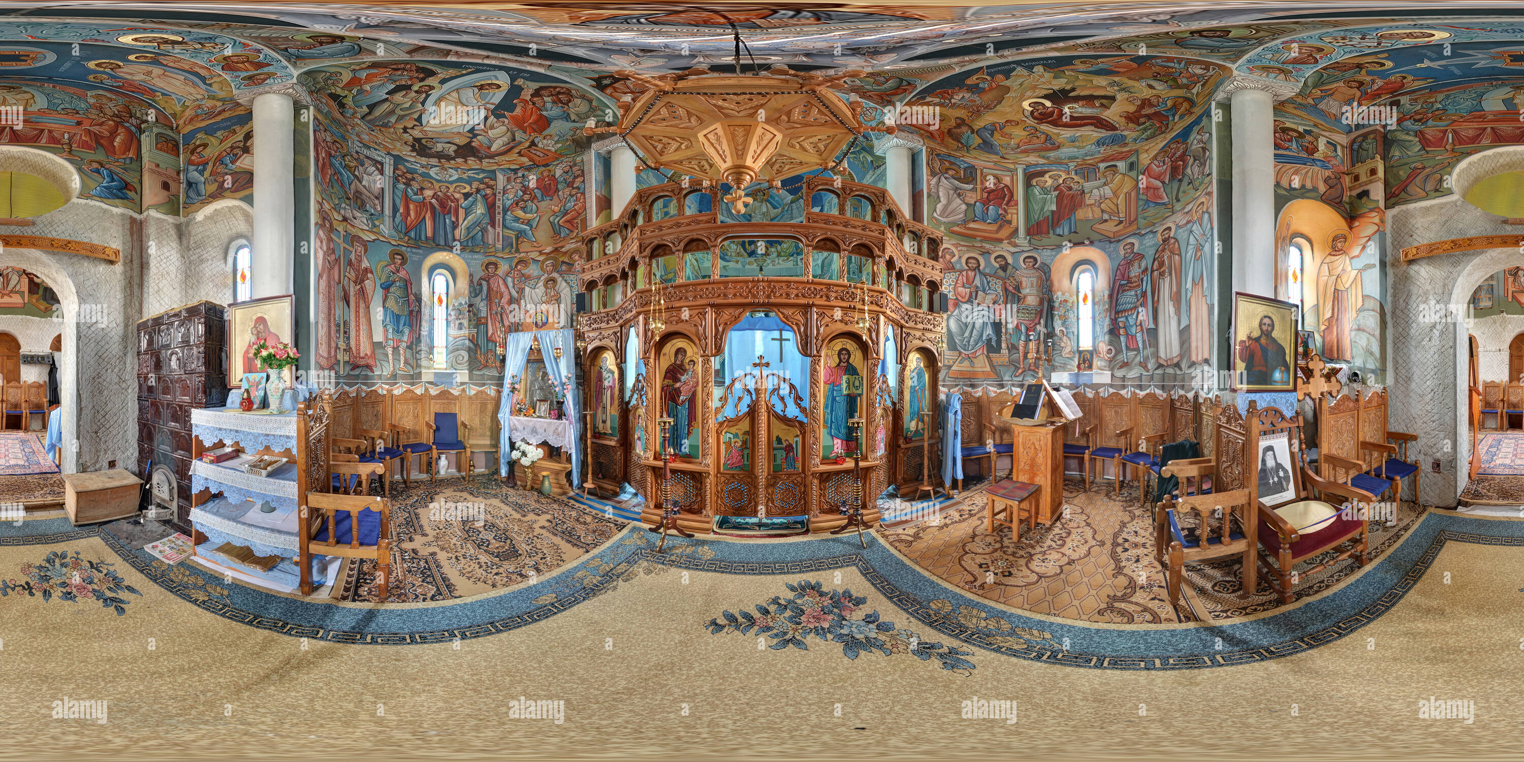 360° view of „Sf Andrei” (St Andrew) monastery, Berinta, Romania - Alamy