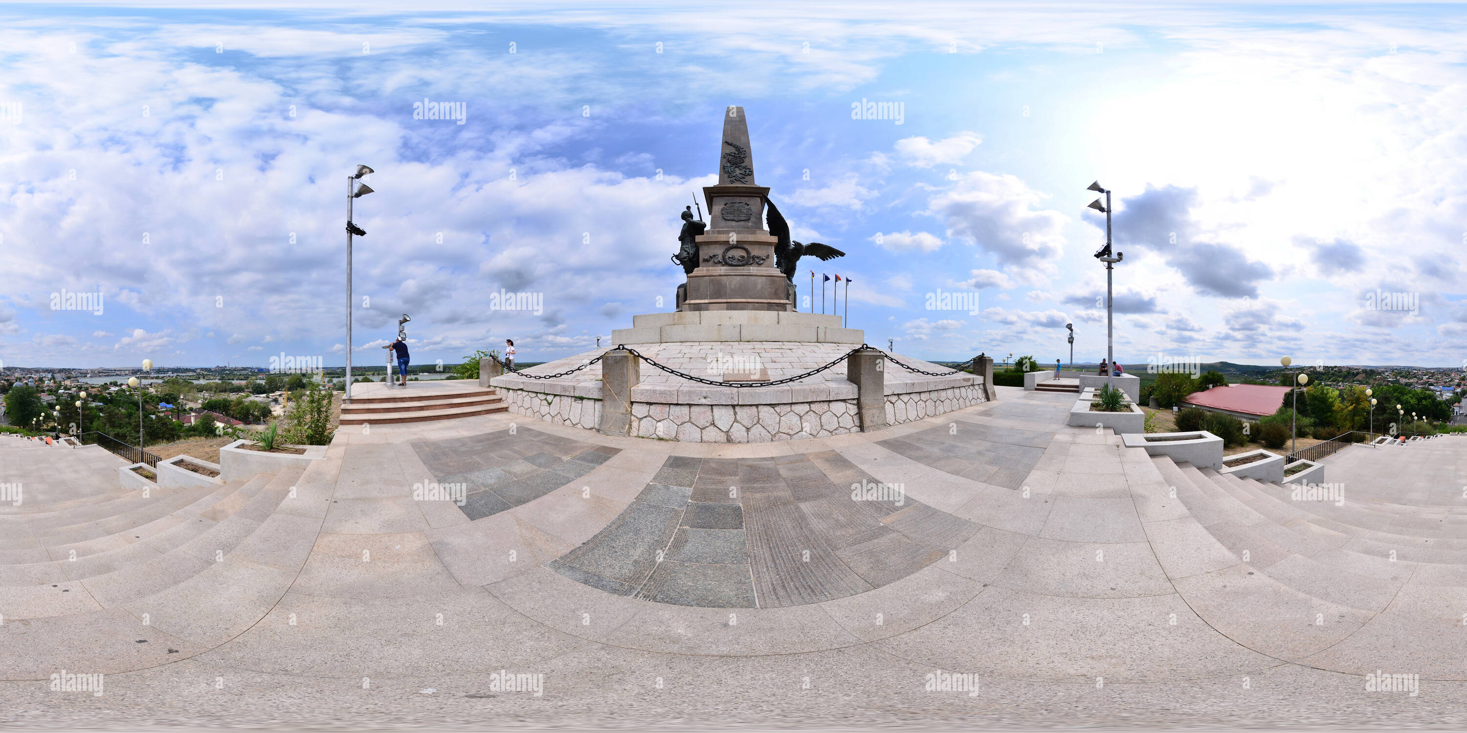 360° view of Independence Monument, Tulcea - Alamy