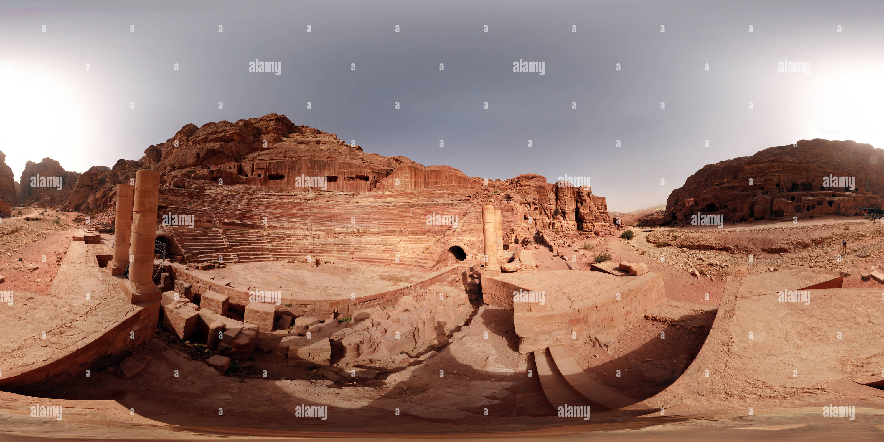 360° view of Roman Theater Petra - Alamy