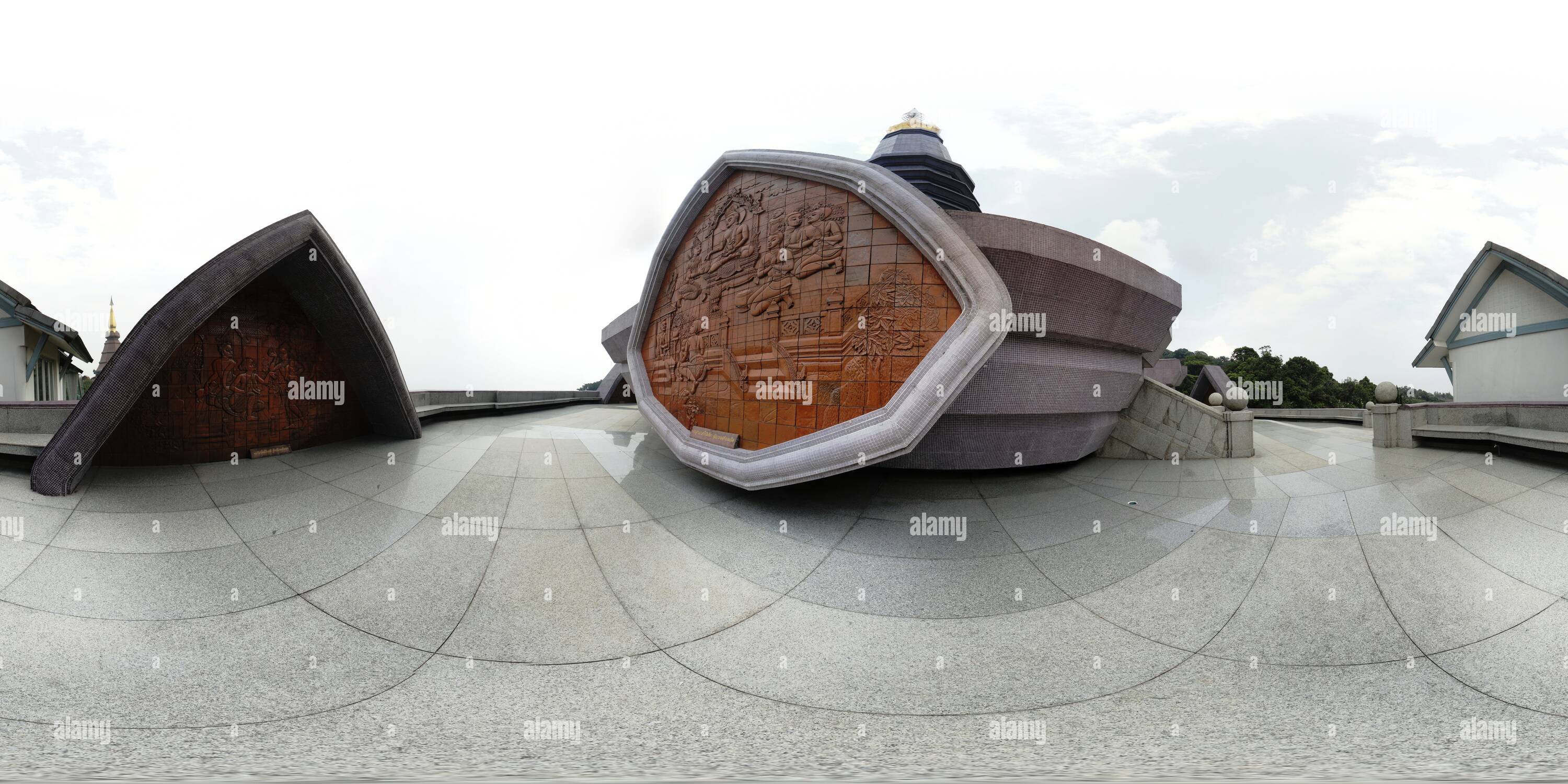 360° view of Inscriptions and Carvings Around Temple, Thailand - Alamy