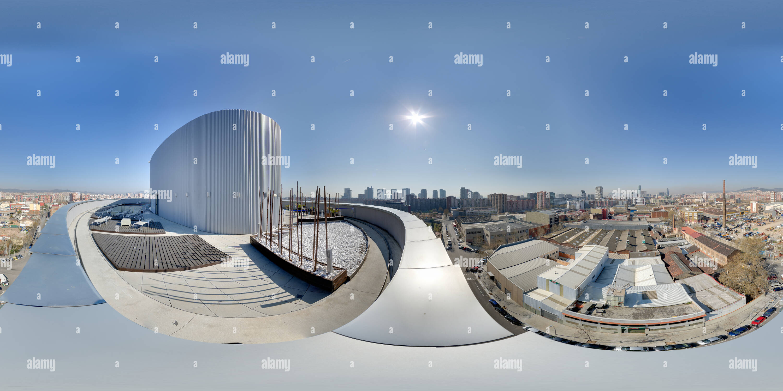 360° view of Barcelona Hotel Rooftop - Alamy