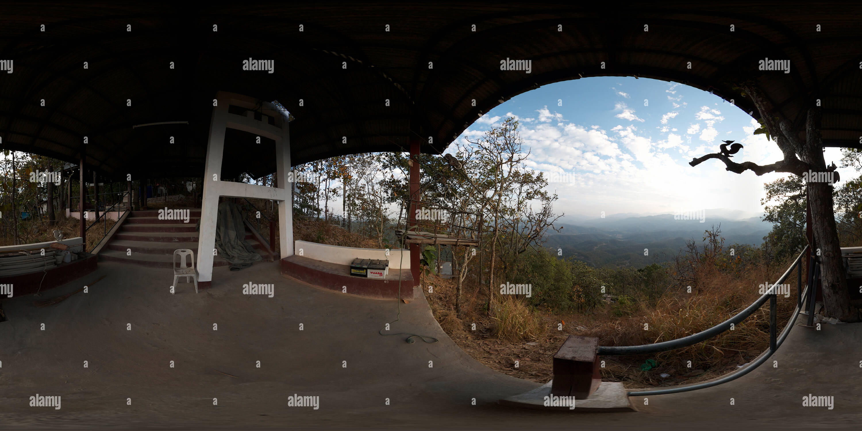360° view of The Cable Lift at Wat Doi Pa Som, Samoeng, Thailand - Alamy
