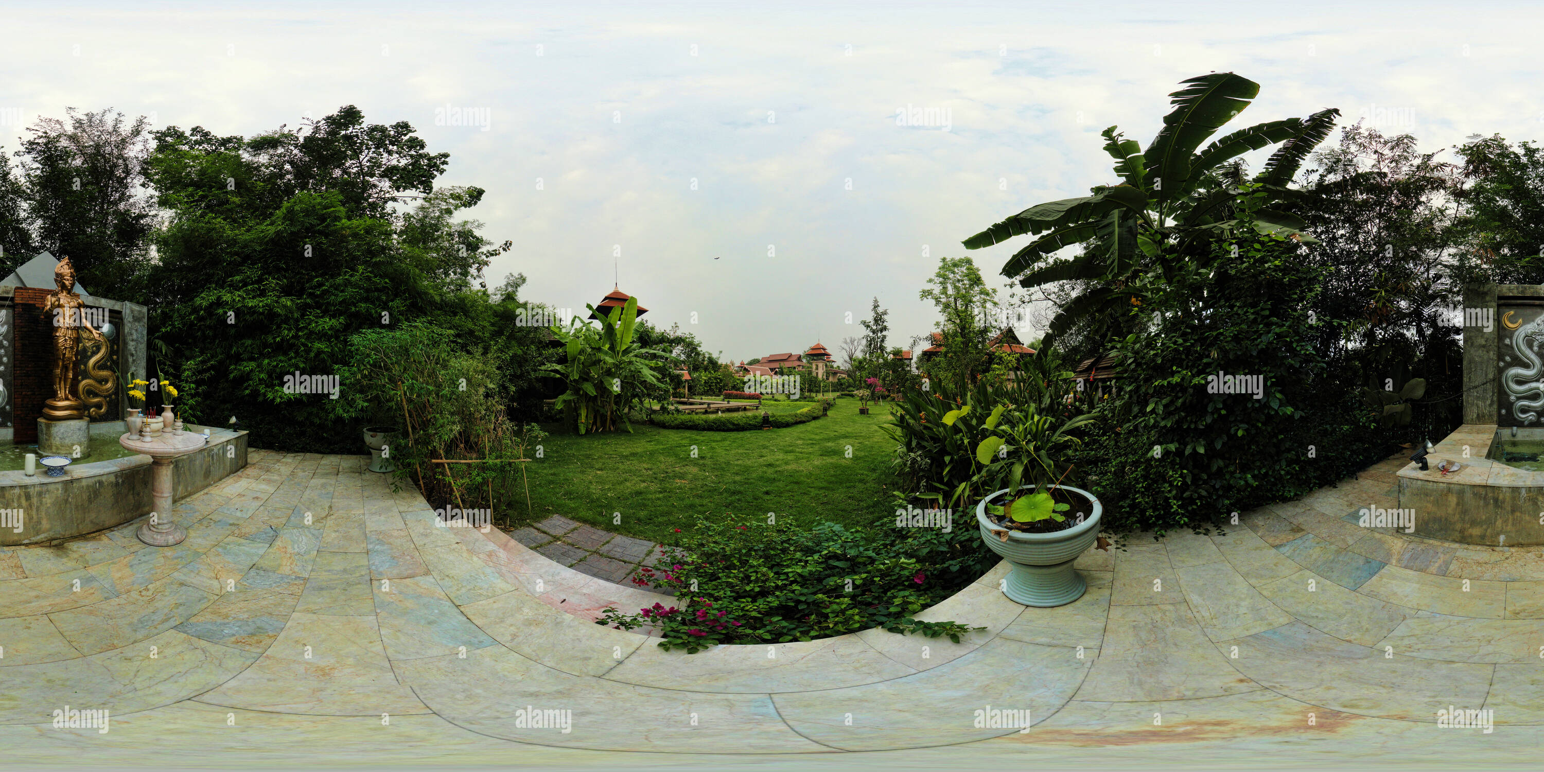 360° view of Shrine Behind Resort, Thailand - Alamy