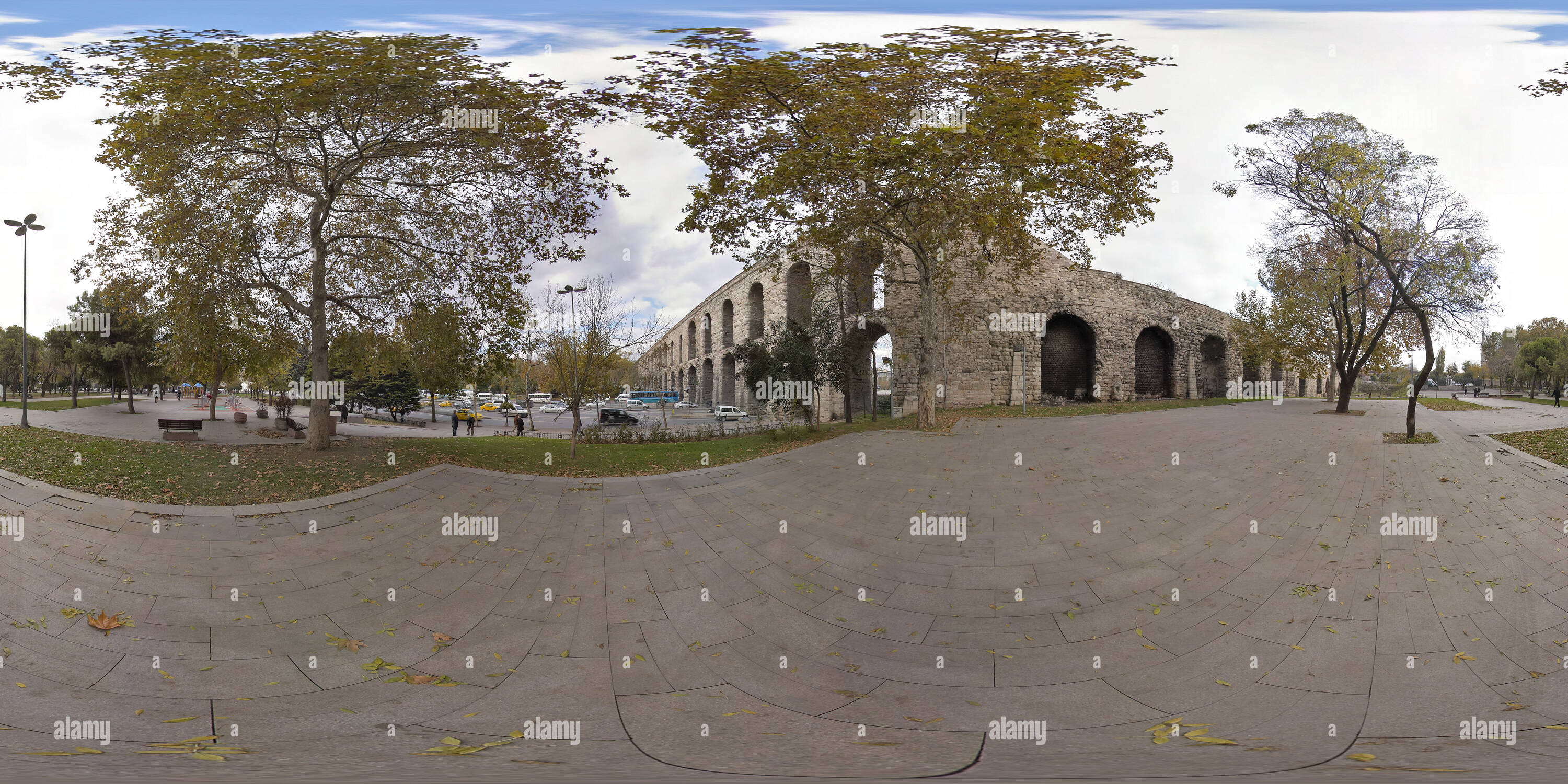 360° view of Istanbul: Valens Aqueduct - Alamy