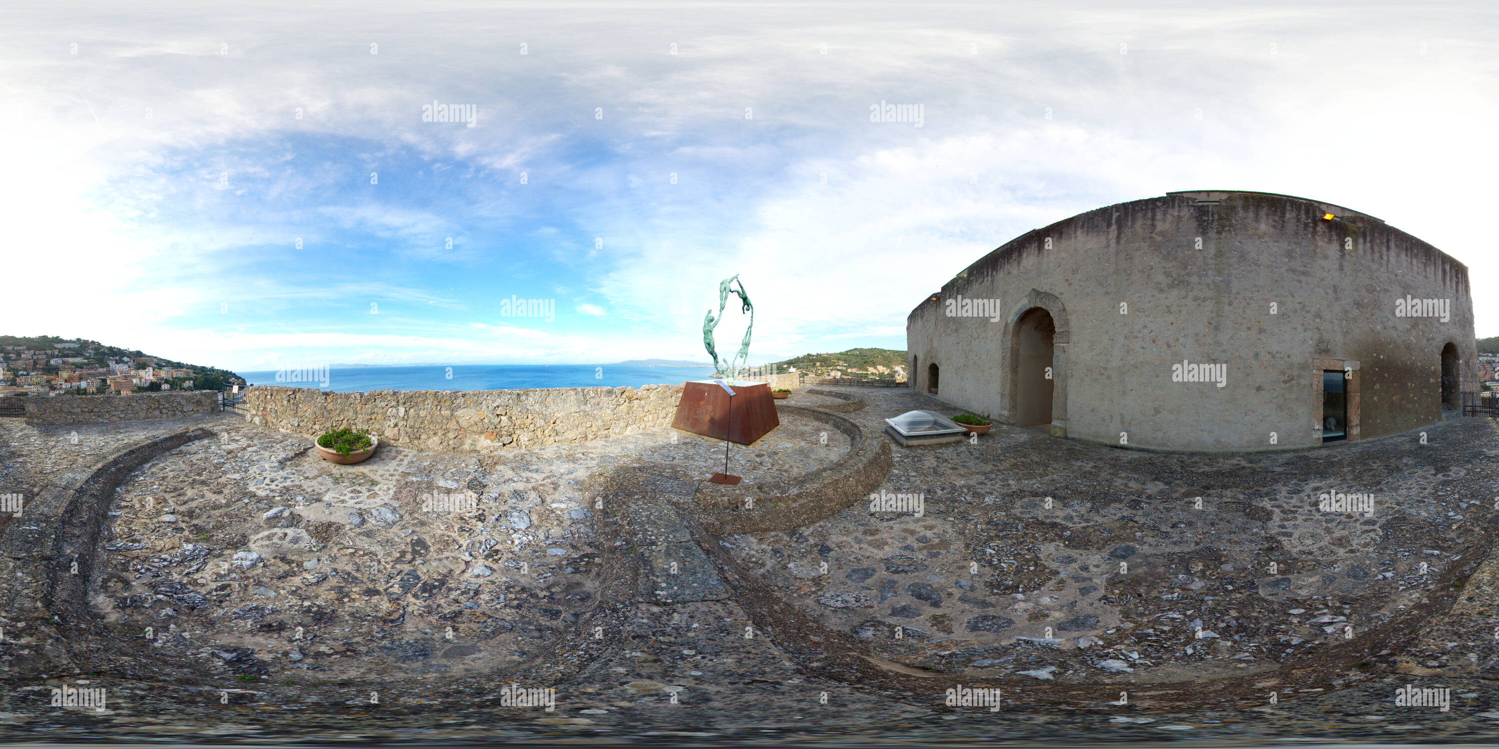 360° view of Spanish fortress-Porto S. Stefano - Alamy