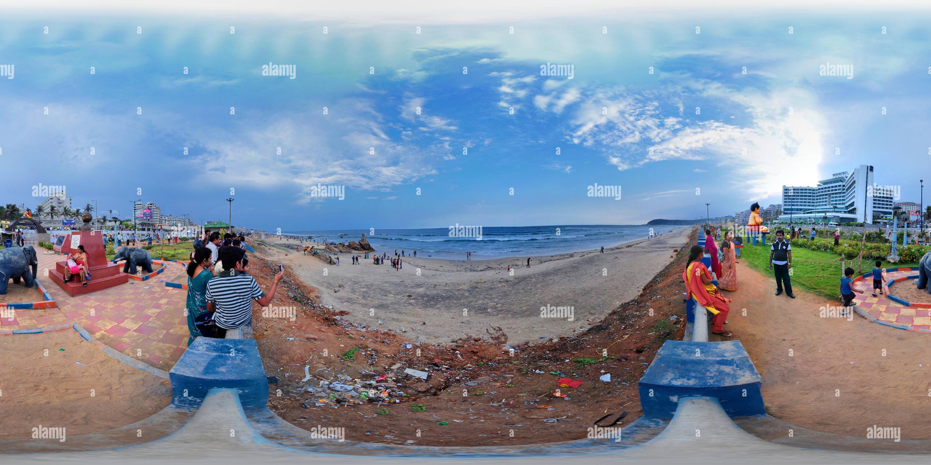 360° view of visakhapatnam varun beach - Alamy