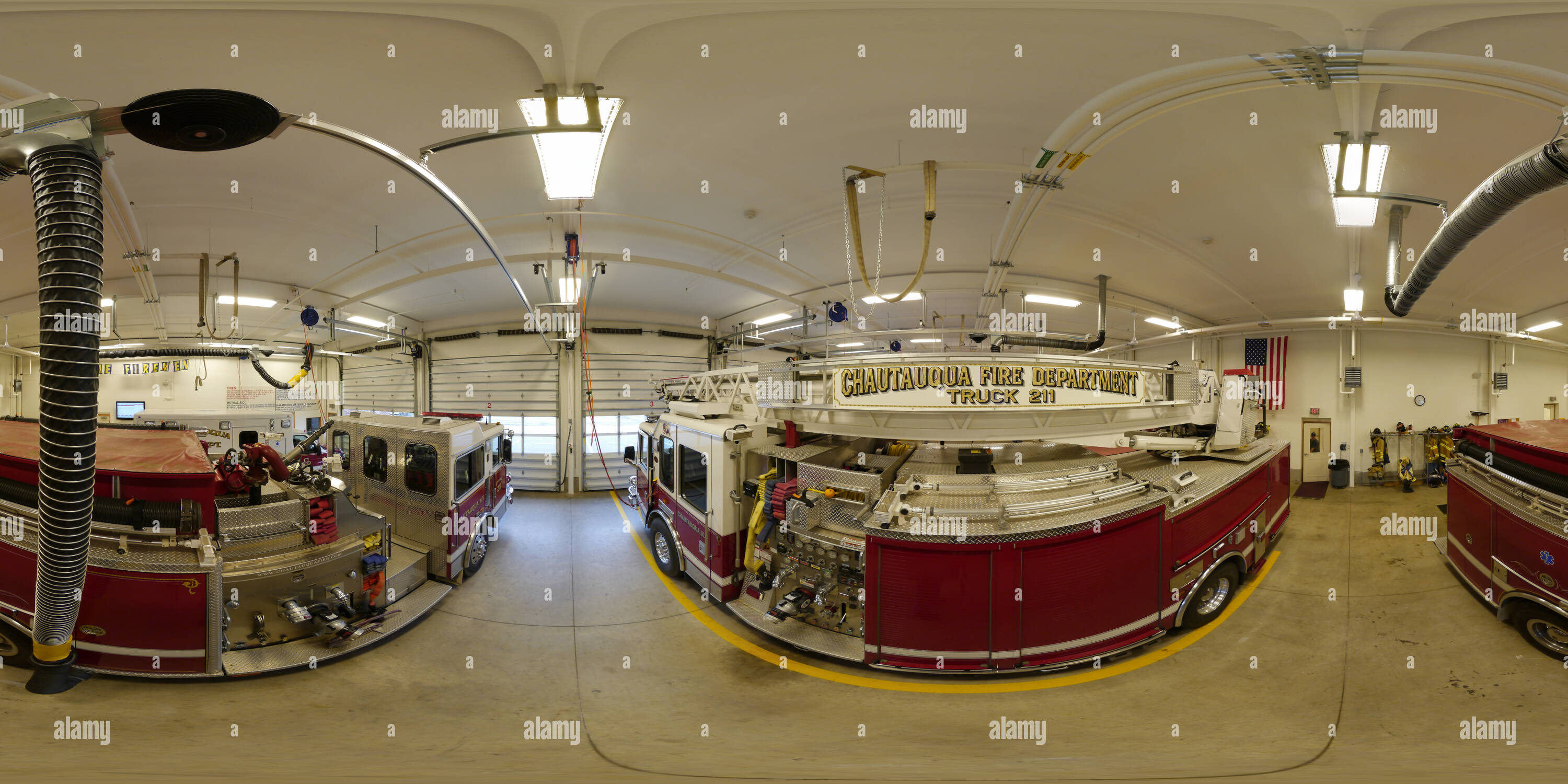 360° view of Chautauqua Fire Department, Ladder Truck, Overhead View ...