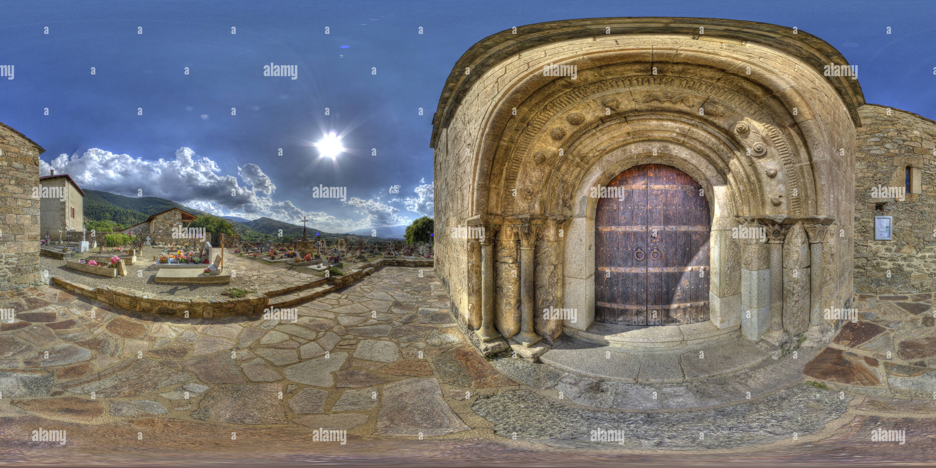 360° view of Llo church outside view - Alamy