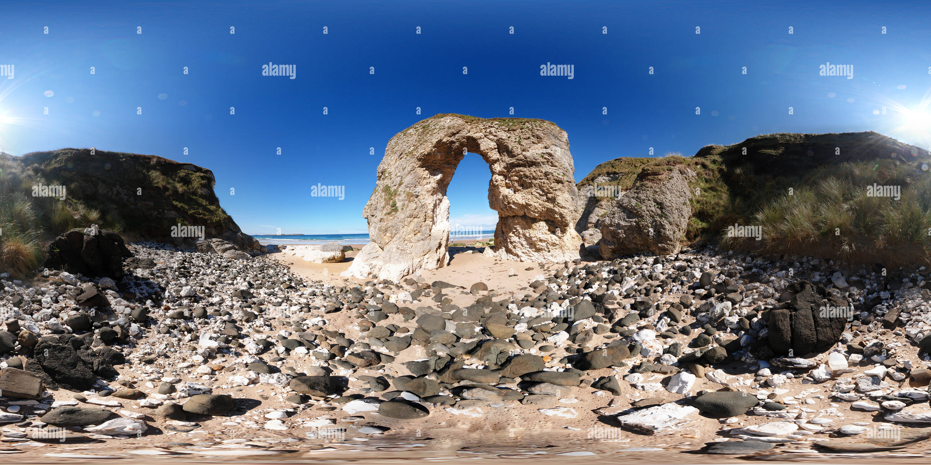 360° view of White Rocks Wishing Arch - Alamy