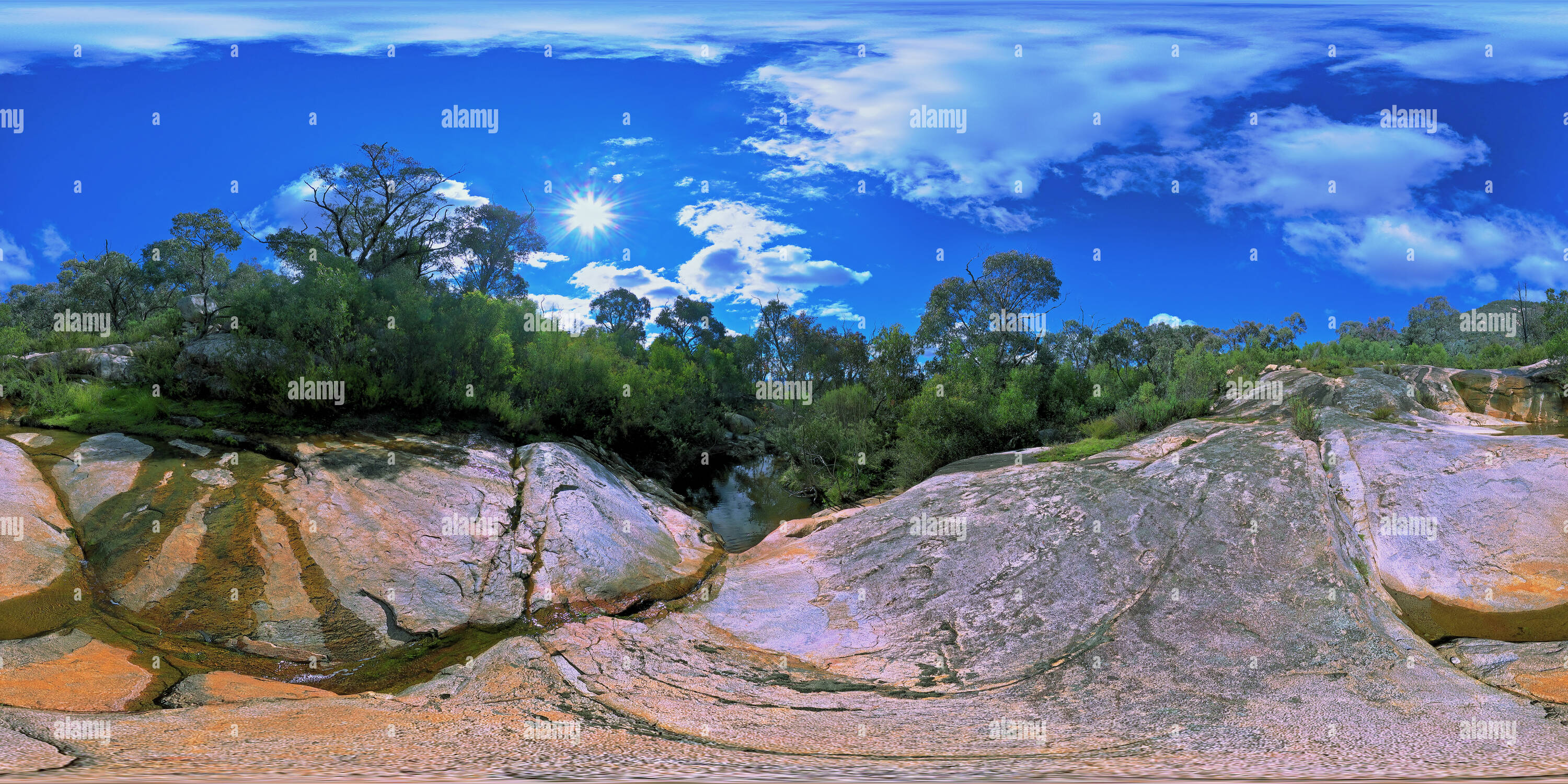 360° view of Namadgi NP - Mt Tennent - trickling water 1 - Alamy