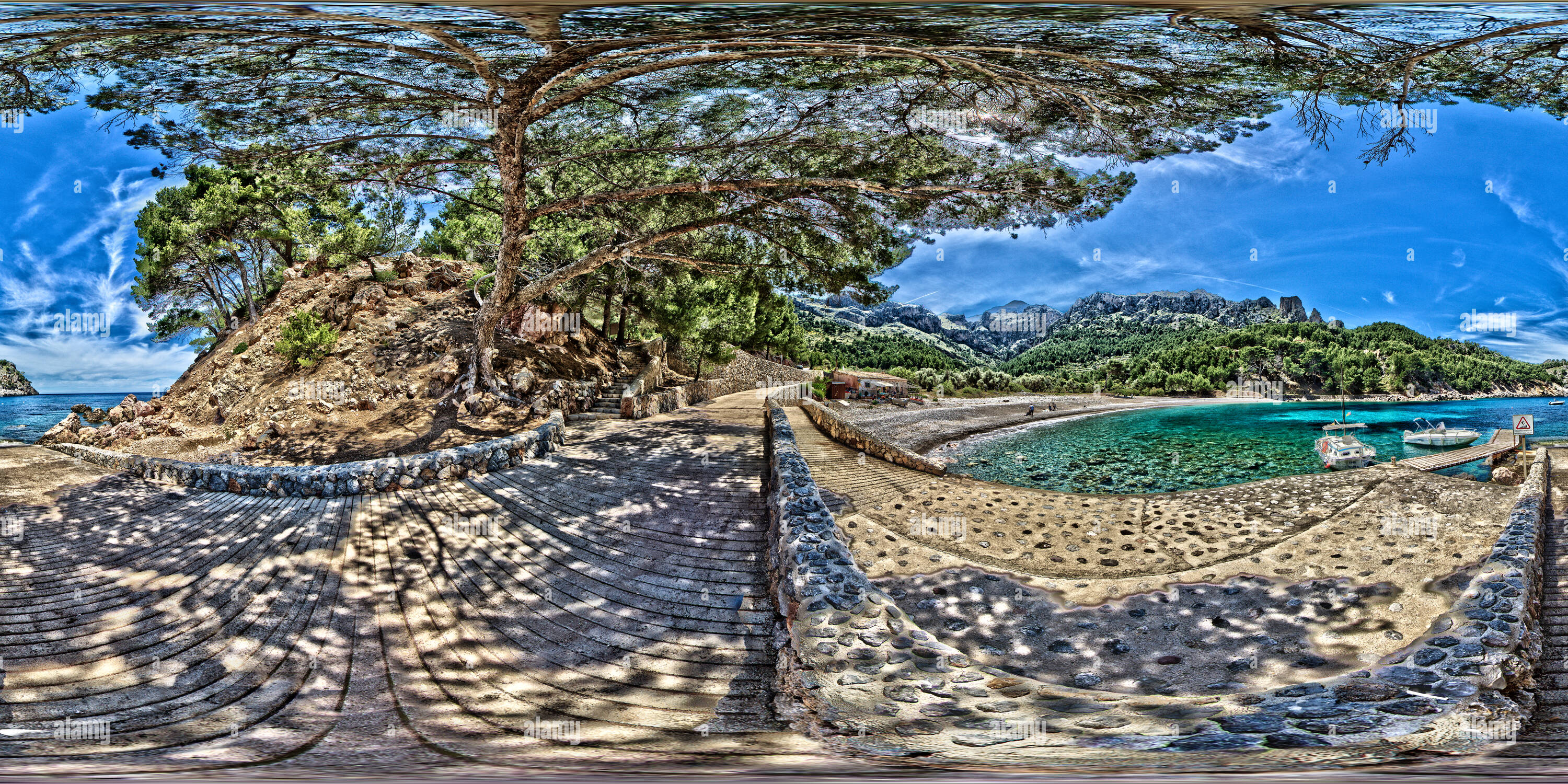360° view of Cala Tuent 1 - Alamy