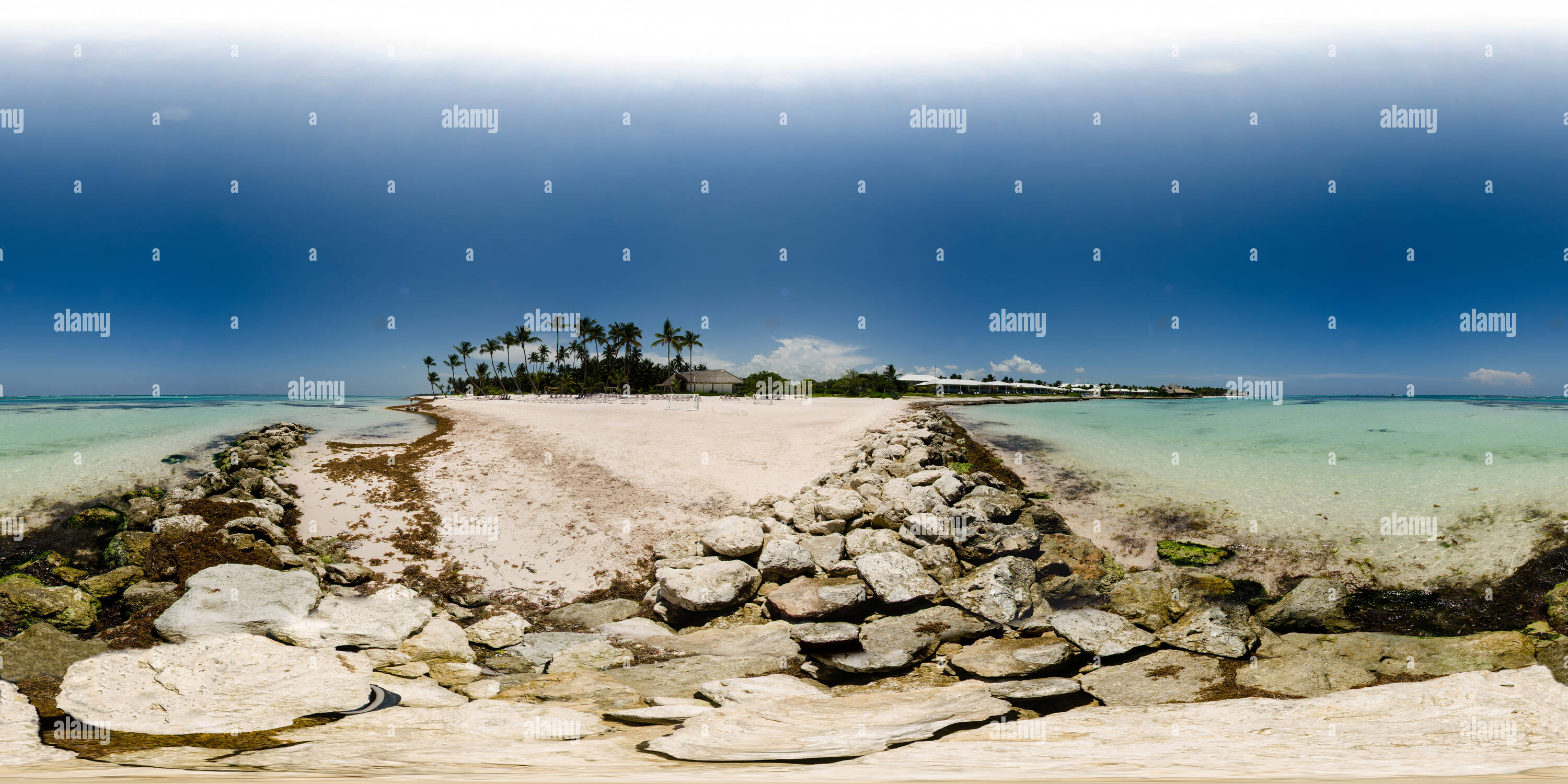 360° view of Playa Blanca, Punta Cana - Alamy