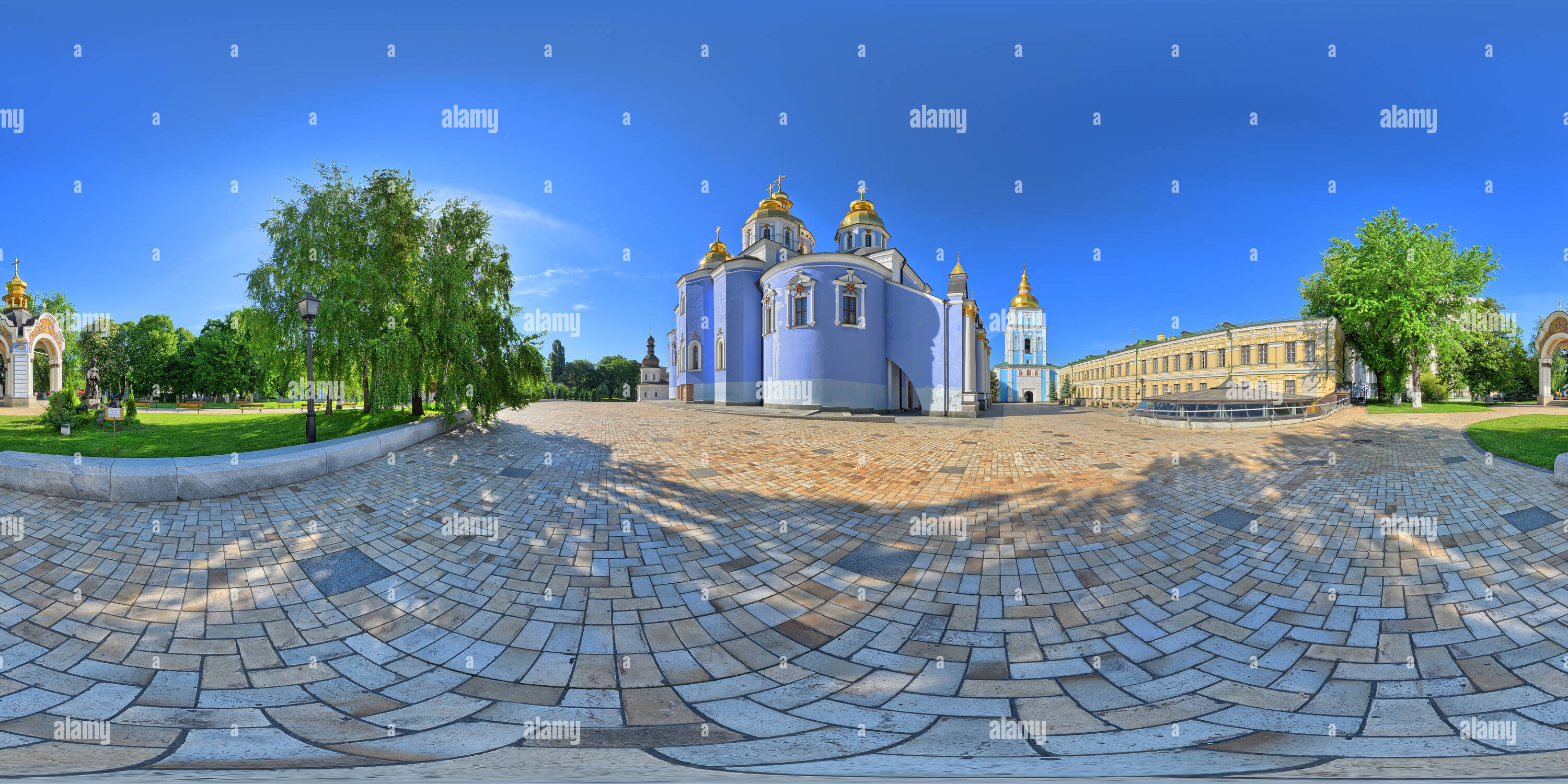360° view of St Michael's Monastery of the Golden Domes main - Alamy