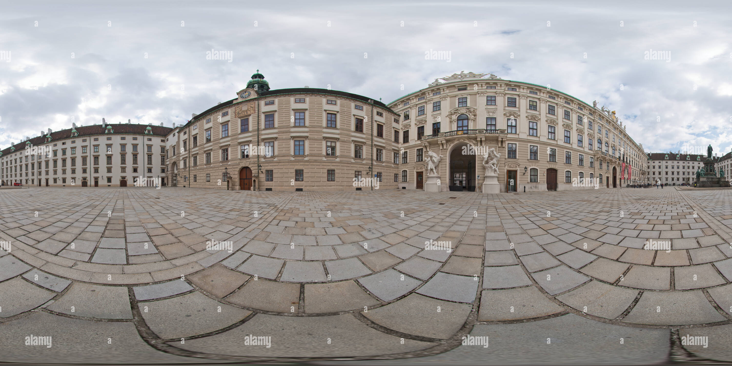360° view of Hofburg Innenhof (Court Palace, Inner Courtyard, Vienna ...