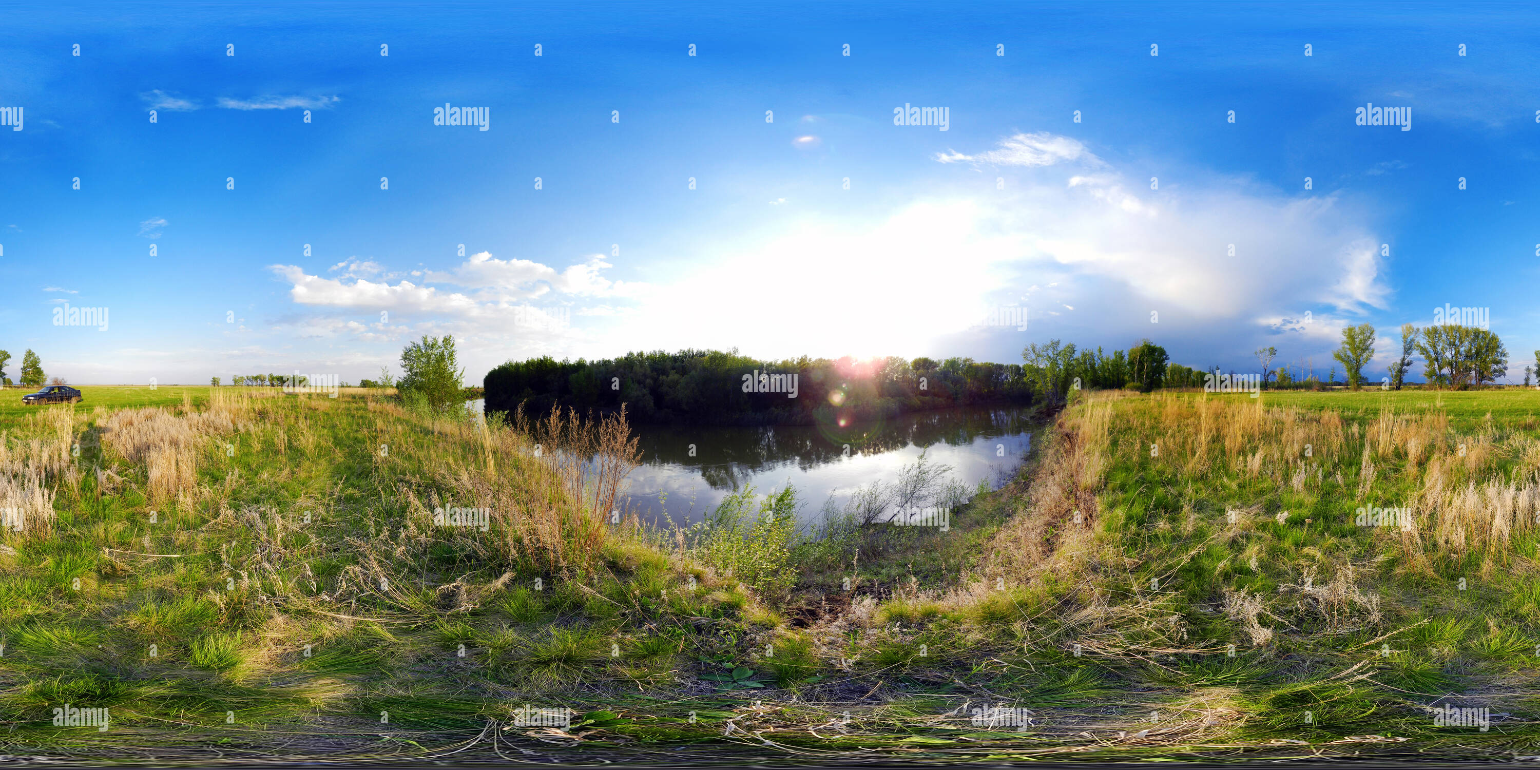360° view of On the shore of the Ishim - Alamy