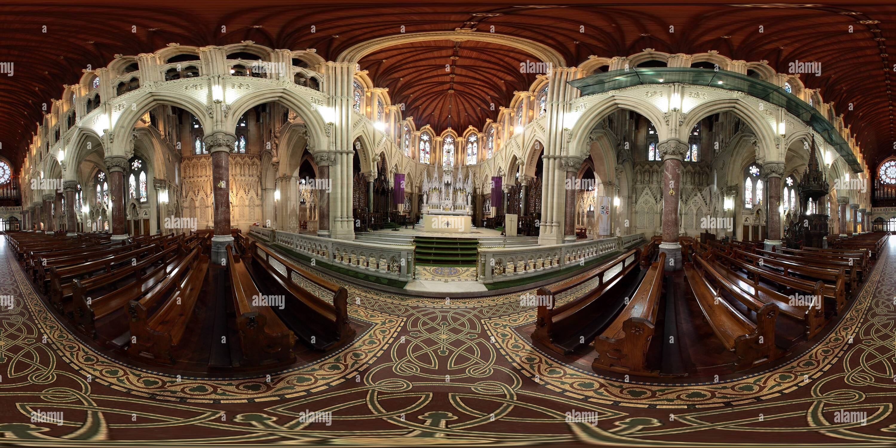 360° view of Saint Colman's Cathedral Interior - Alamy