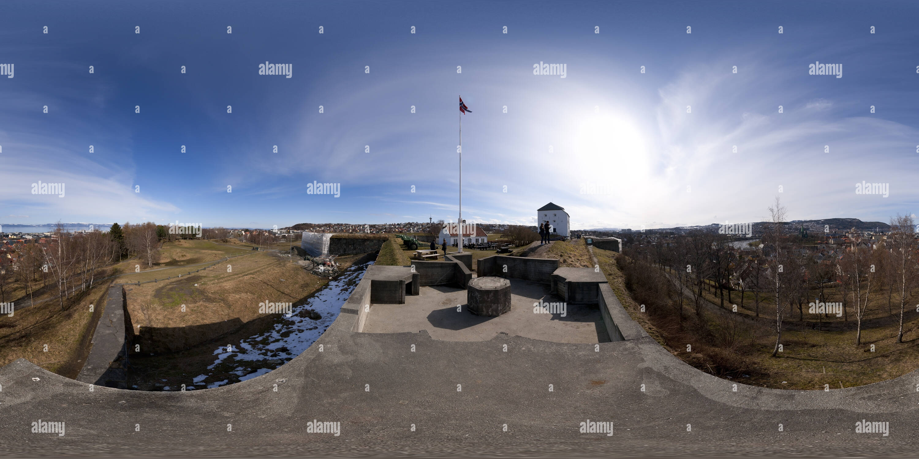 360° view of Kristiansten Fort, Trondheim, Norway - Alamy