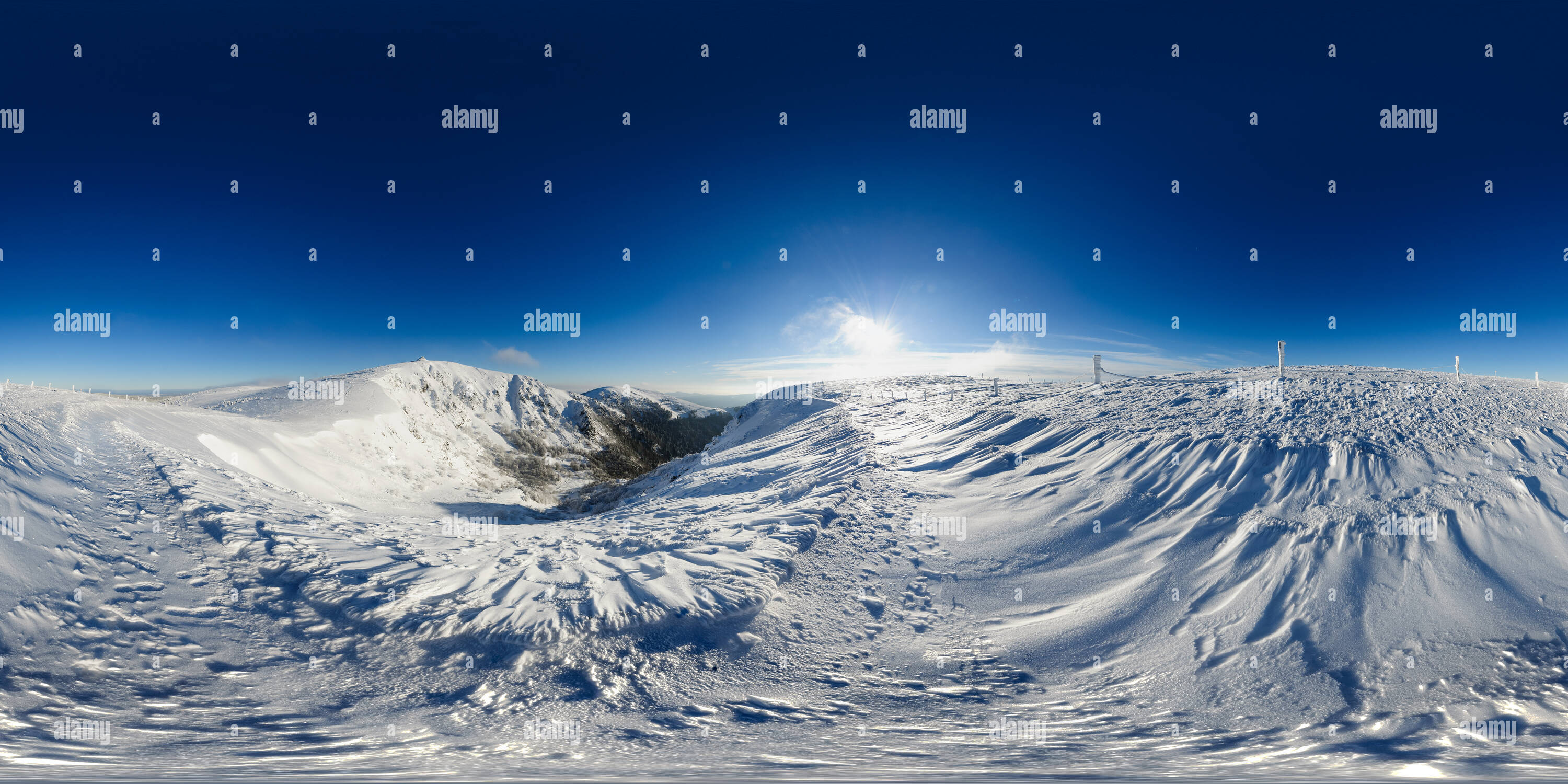 360° view of Hohneck summit and Wormspel glacial cirque - Alamy