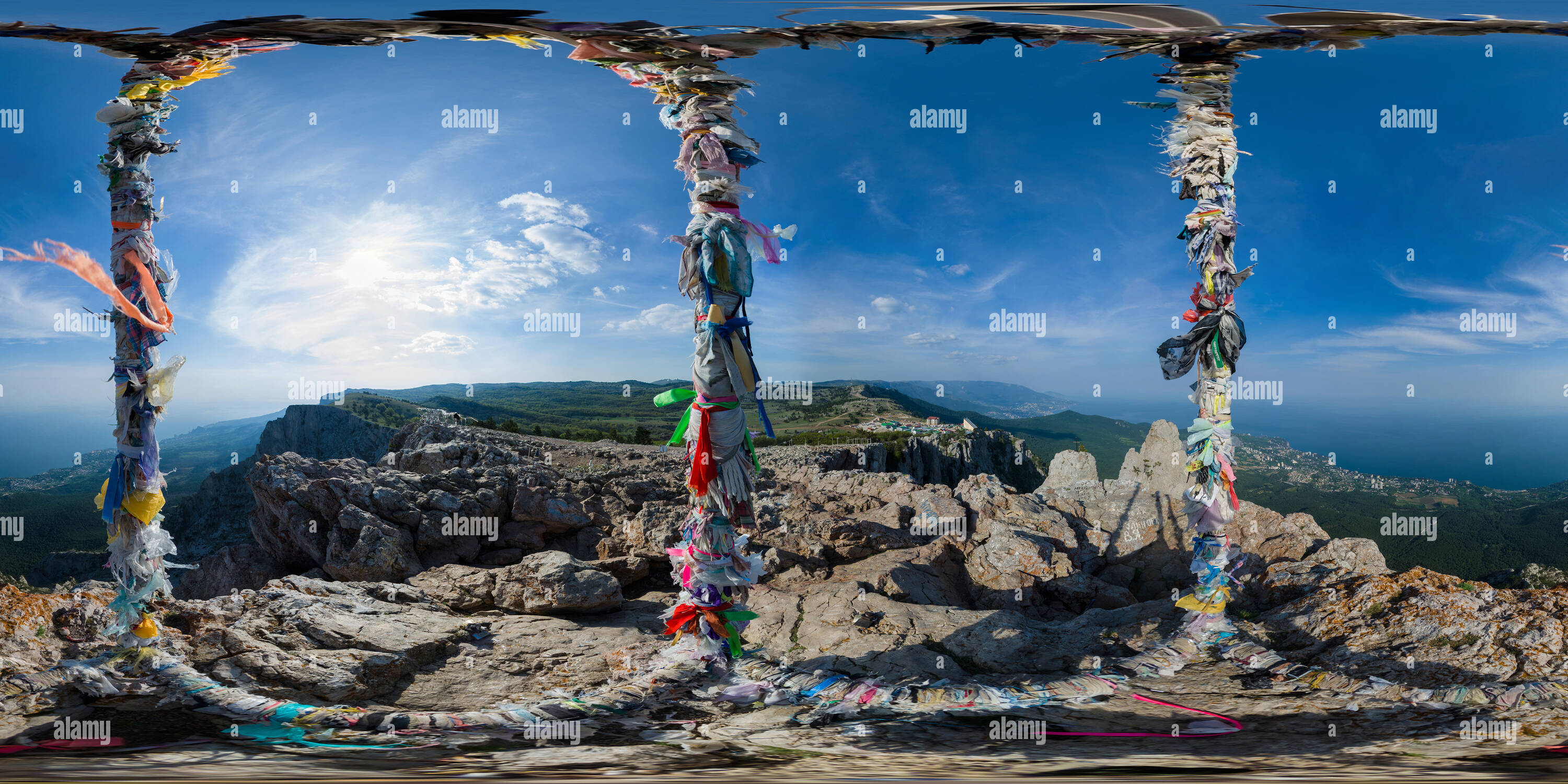 360° view of Trig point on Ai-Petri - Alamy
